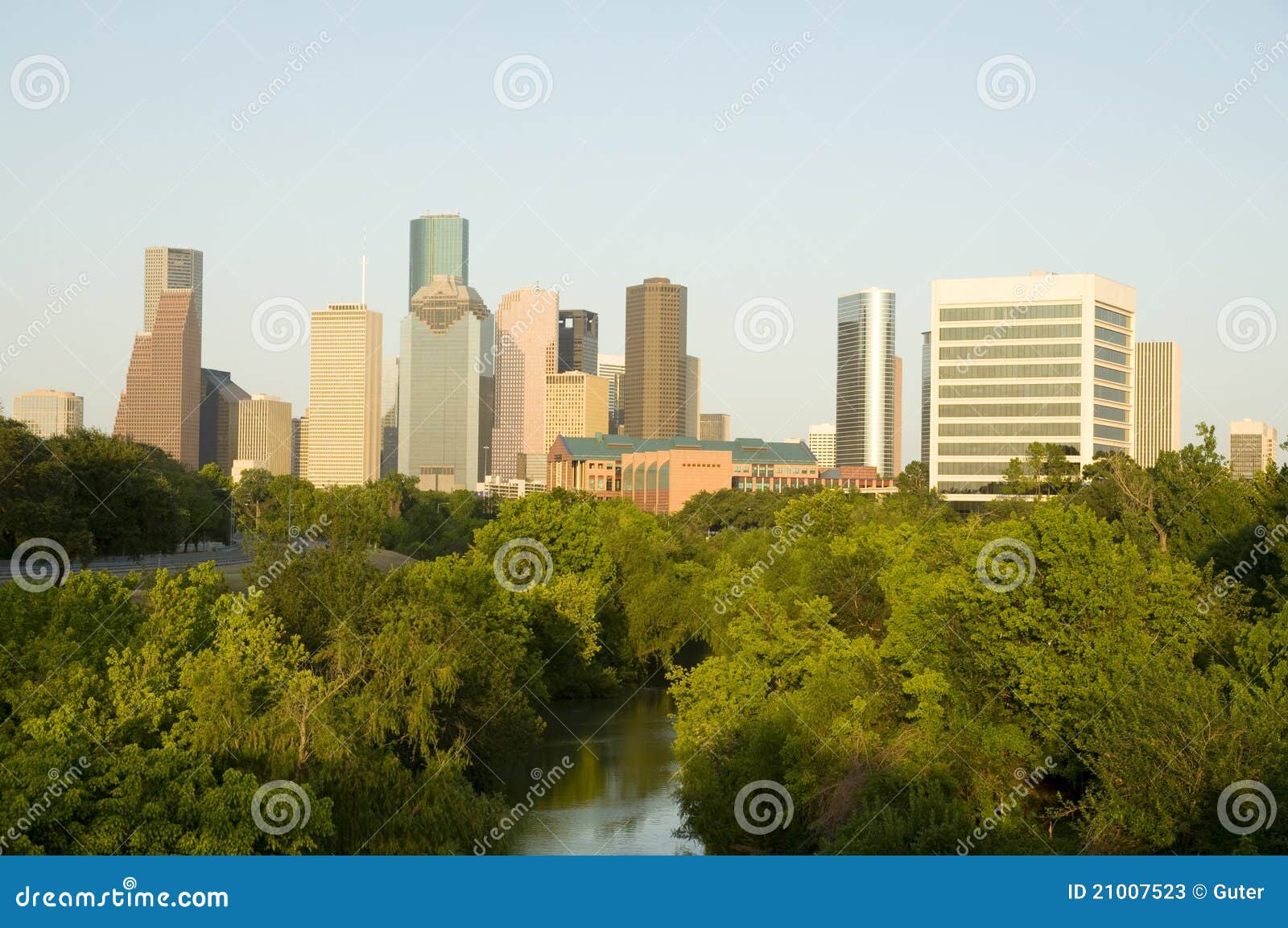 Downtown Houston stock image. Image of urban, texas, houston - 21007523