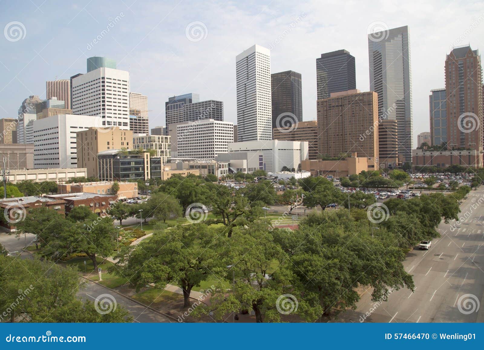 Downtown of Houston editorial image. Image of street - 57466470