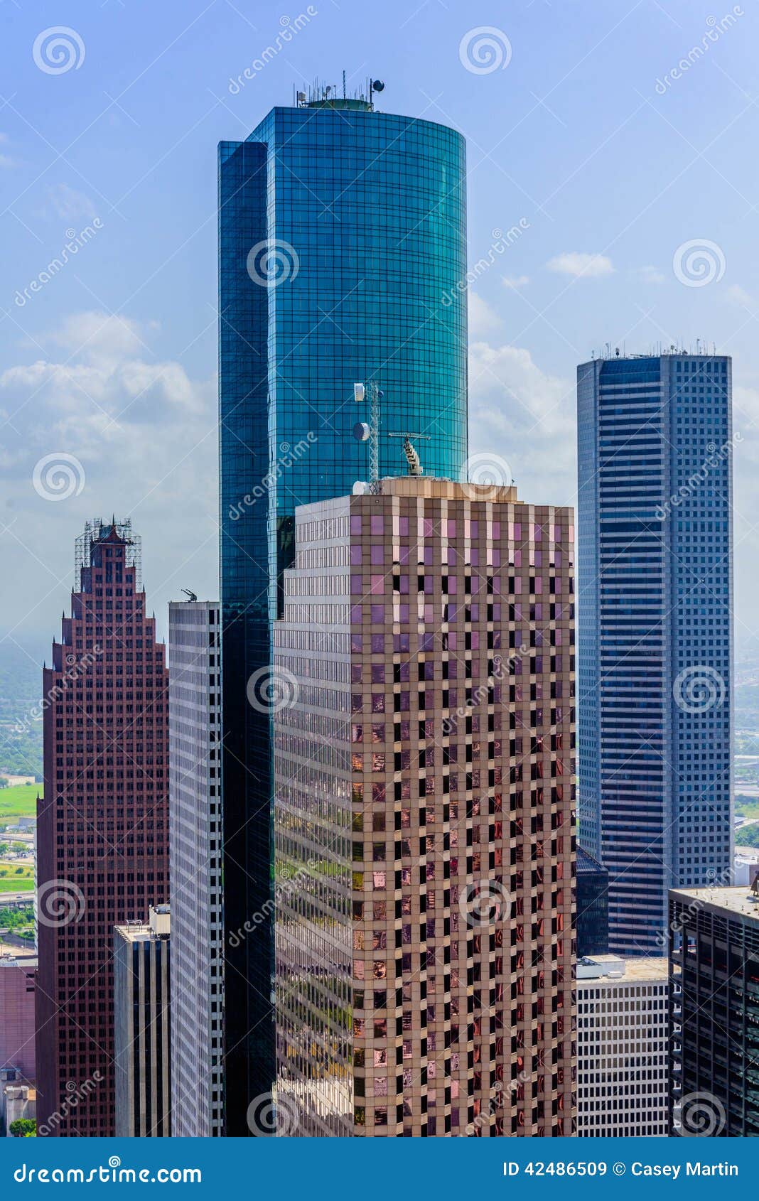 Downtown Houston buildings stock image. Image of office - 42486509