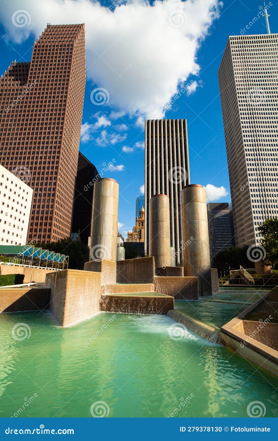 Downtown Houston Cityscape stock photo. Image of commercial - 279378130