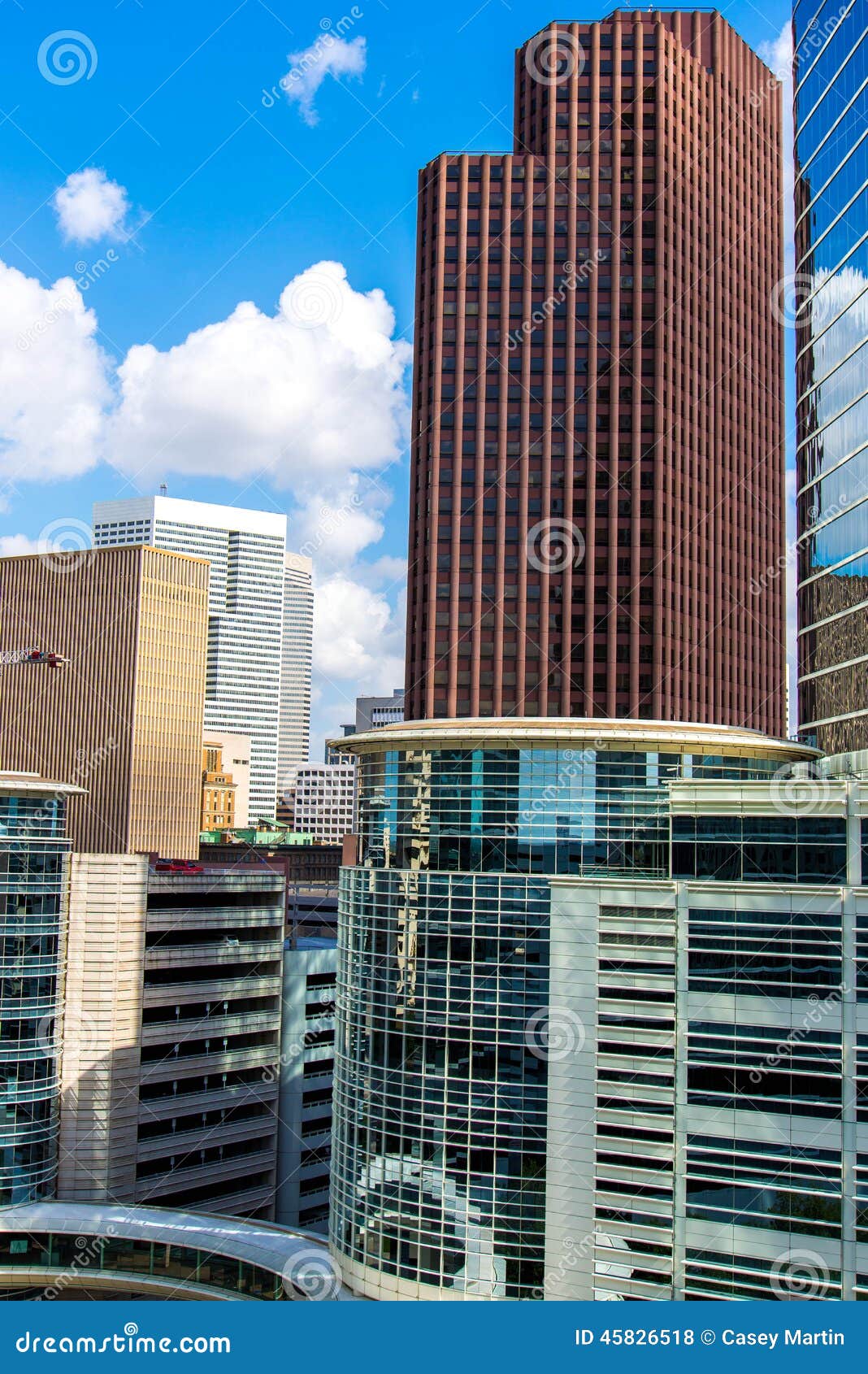 Downtown Houston Highrise Buildings Stock Photo - Image of houston ...