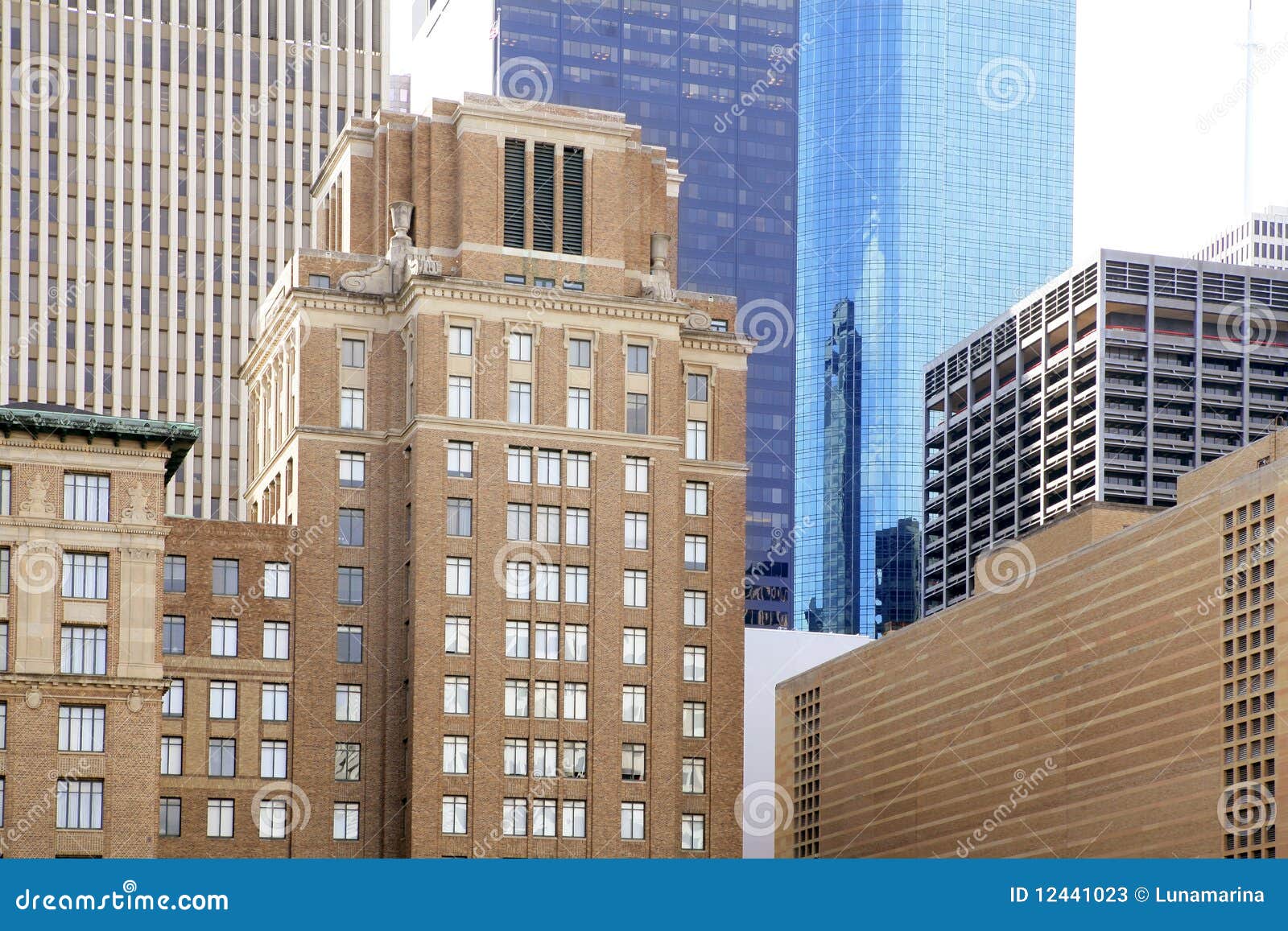Downtown Houston Texas City Buildings Stock Image - Image of reunion ...