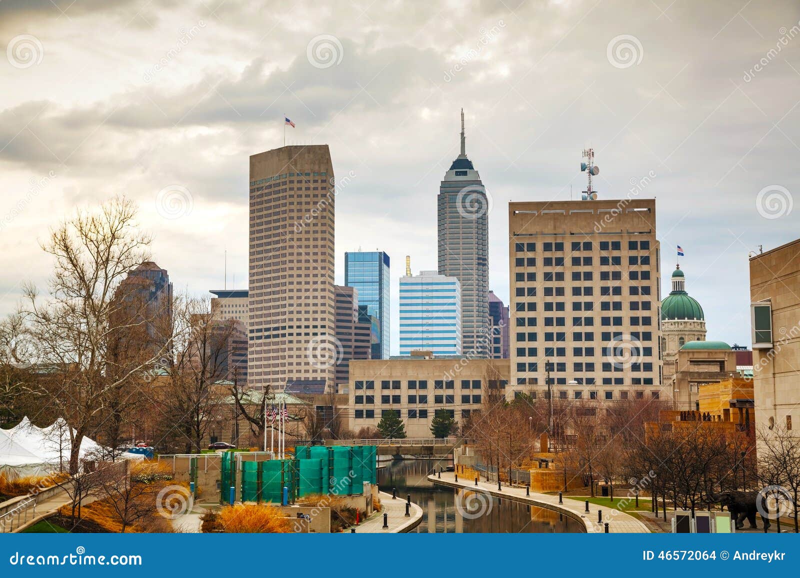 Downtown of Indianapolis stock photo. Image of urban - 46572064
