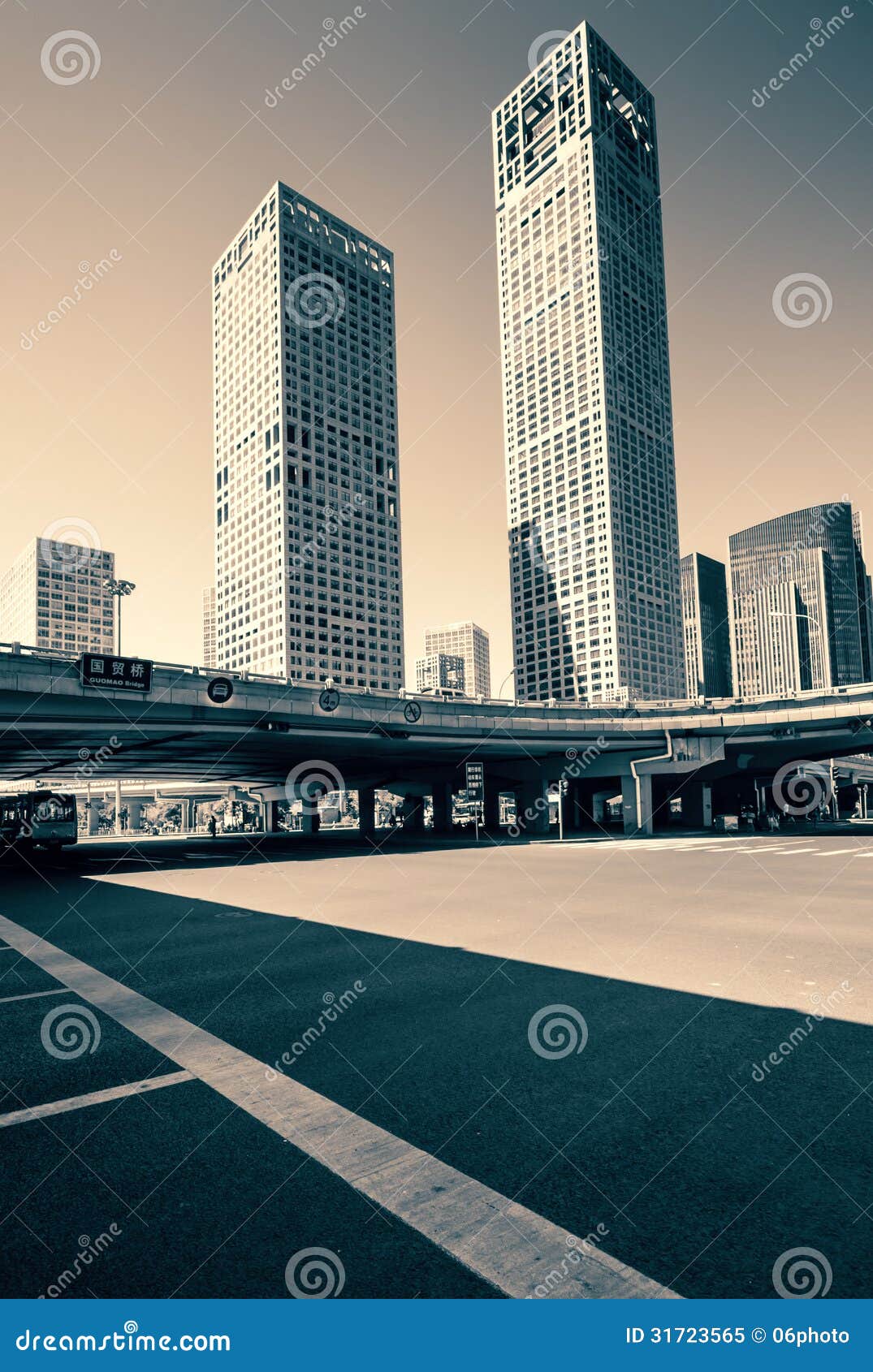 Downtown intersection stock image. Image of landscape - 31723565