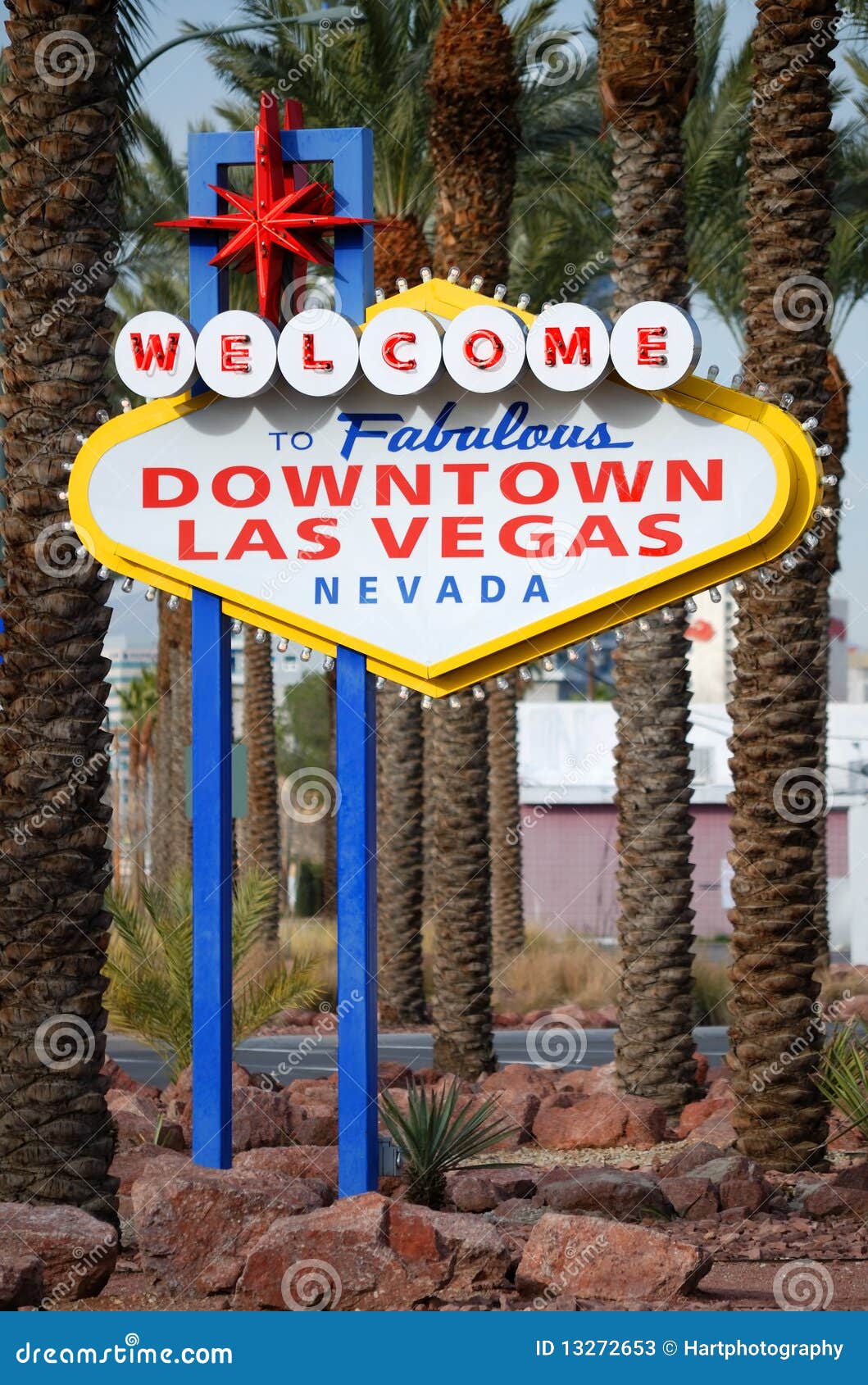 Downtown Las Vegas sign stock image. Image of casino - 13272653