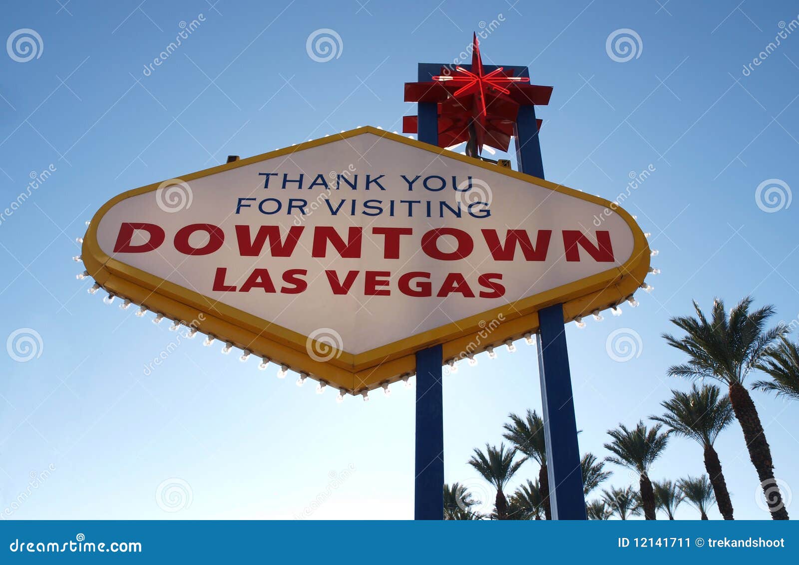 Downtown Las Vegas Sign - Backside Stock Image - Image of desert ...