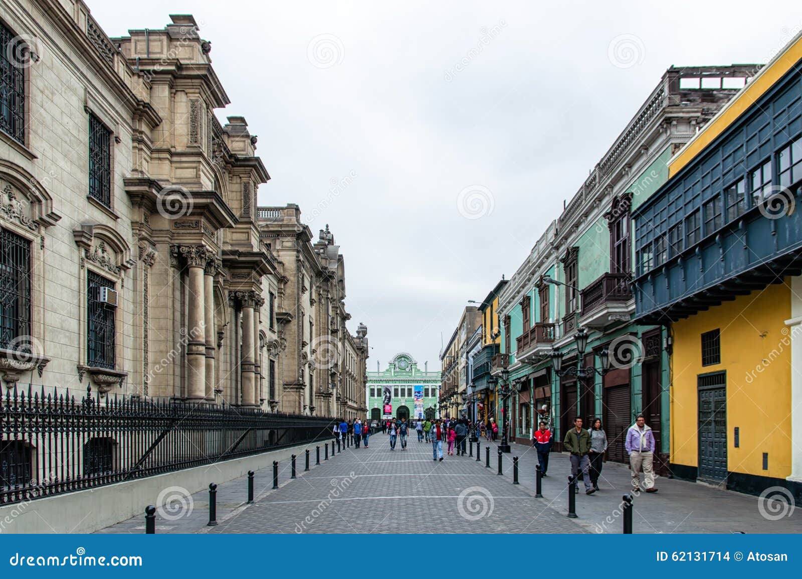 Downtown Lima editorial stock image. Image of store, perspective - 62131714