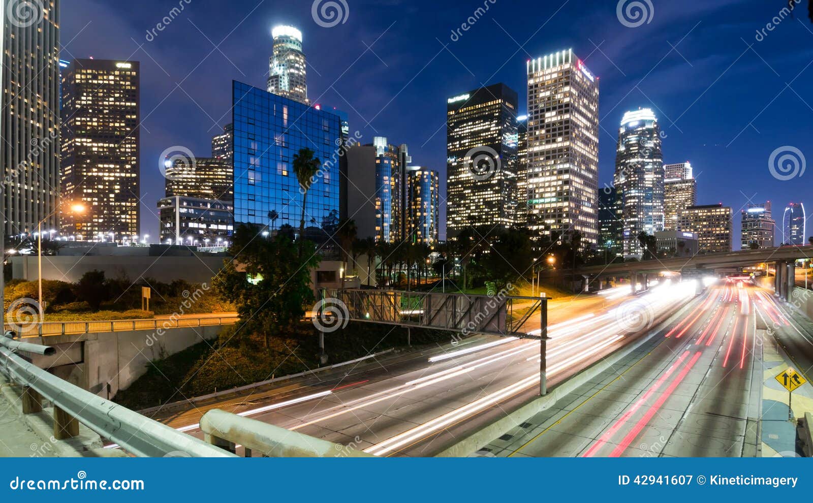 Downtown Los Angeles and Freeway Traffic Time Lapse. Stock Video ...