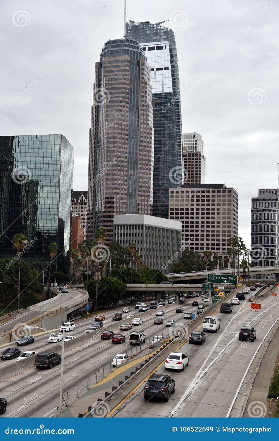 Downtown Los Angeles editorial stock image. Image of office - 106522699