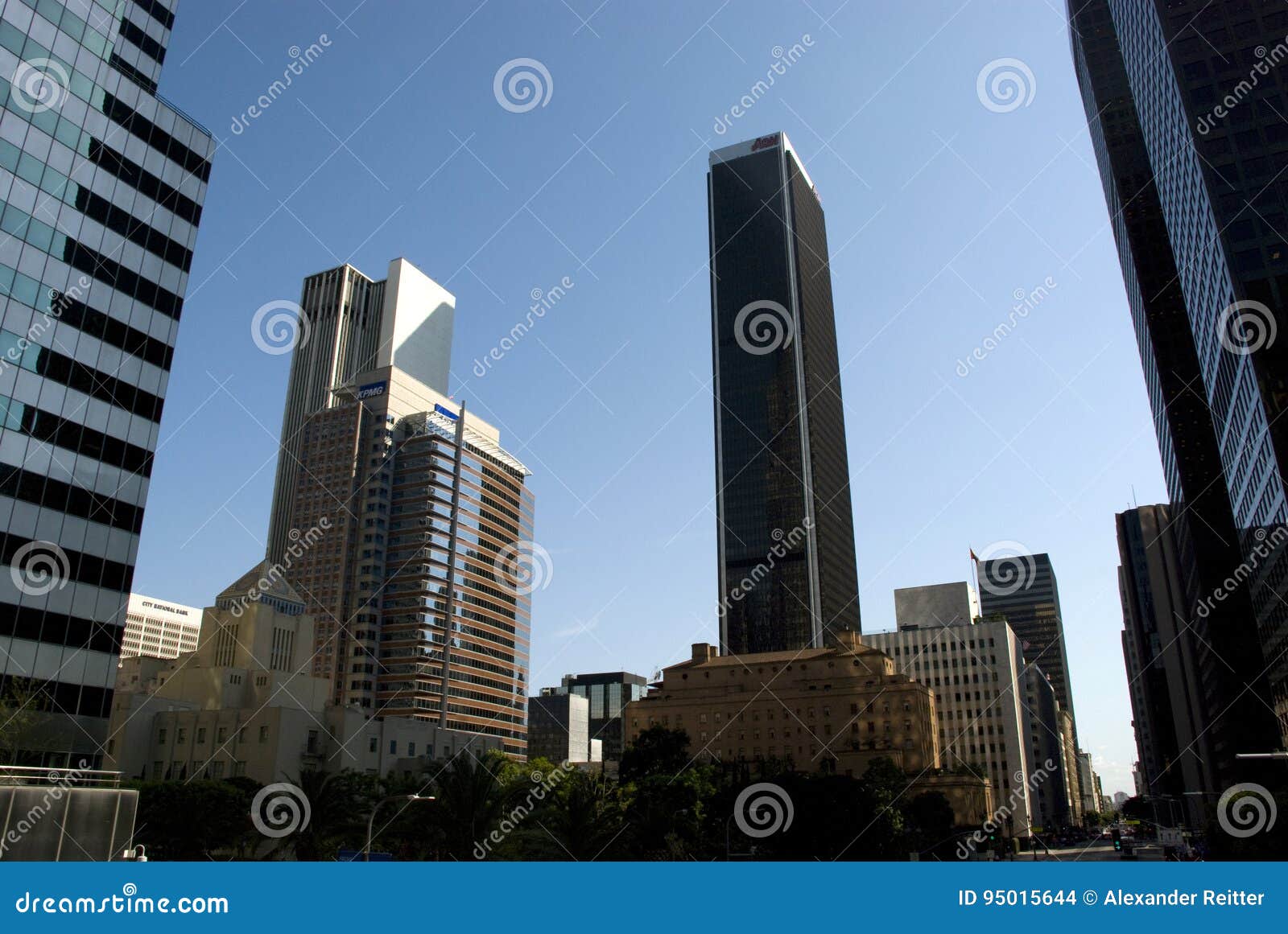 Downtown Los Angeles Skyscraper - California Stock Photo - Image of ...