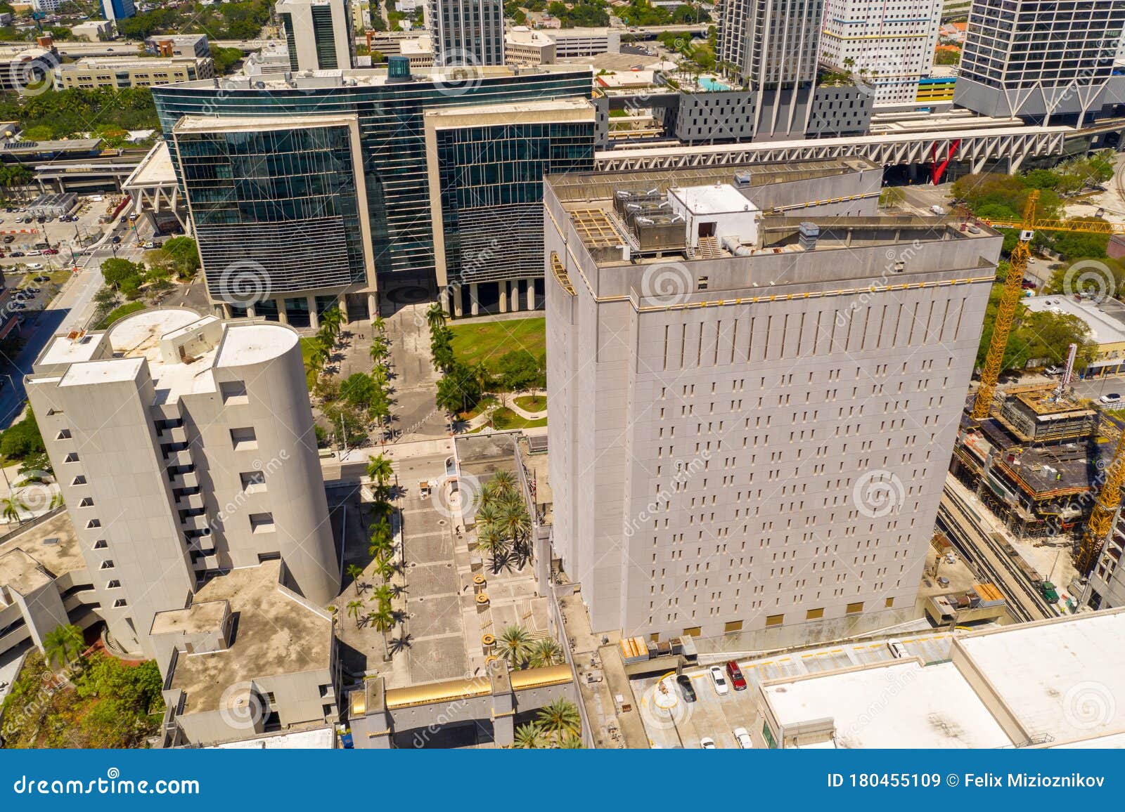 Downtown Miami Jail Building Editorial Stock Image - Image of federal ...