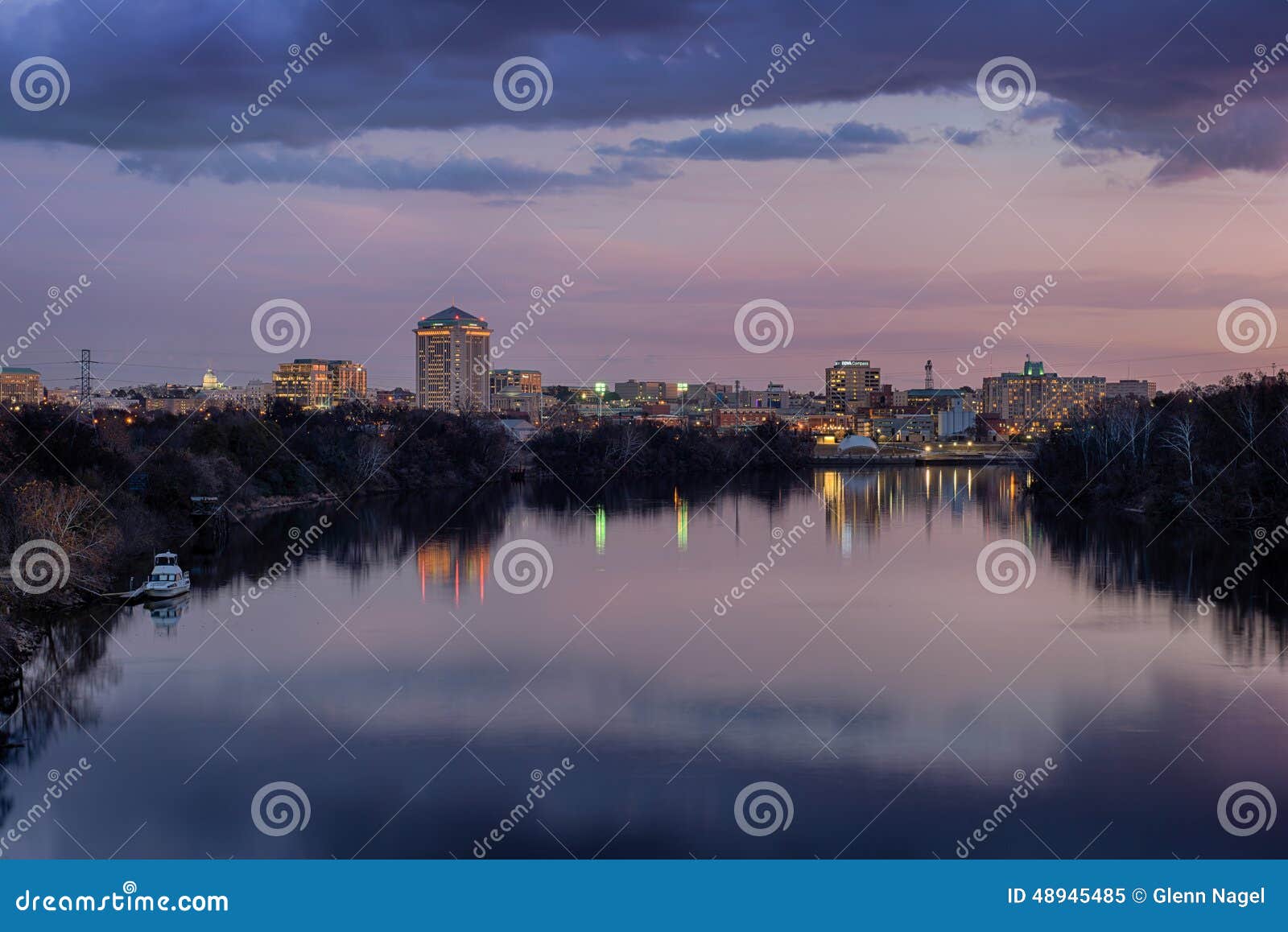 Downtown Montgomery editorial image. Image of water, reflection - 48945485