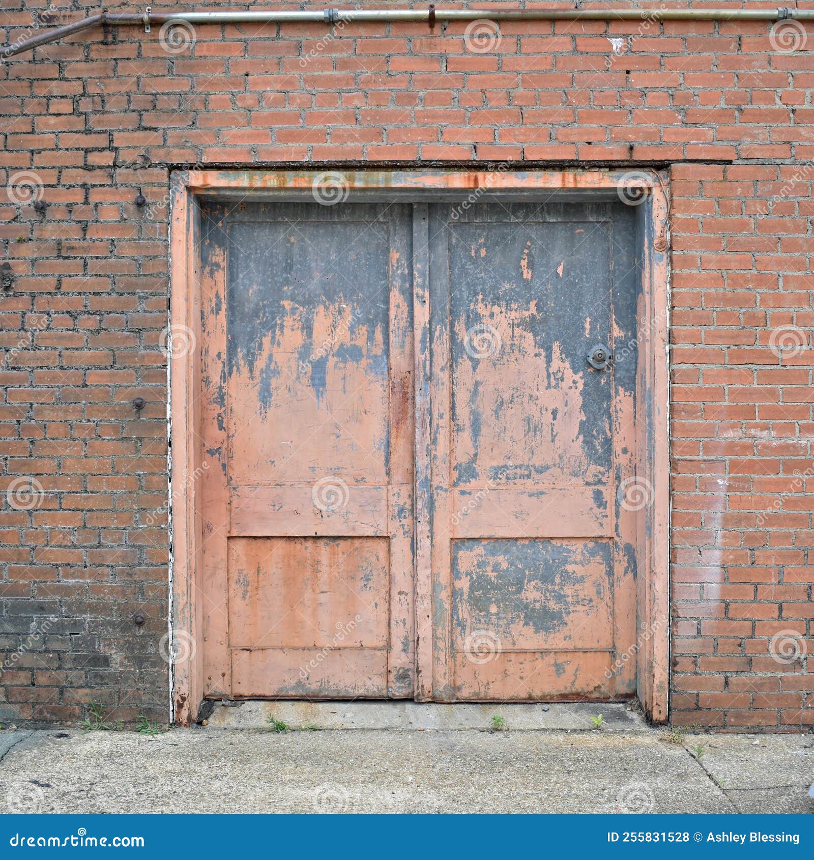 Downtown Old Building Back Entry Stock Photo - Image of iron, door ...