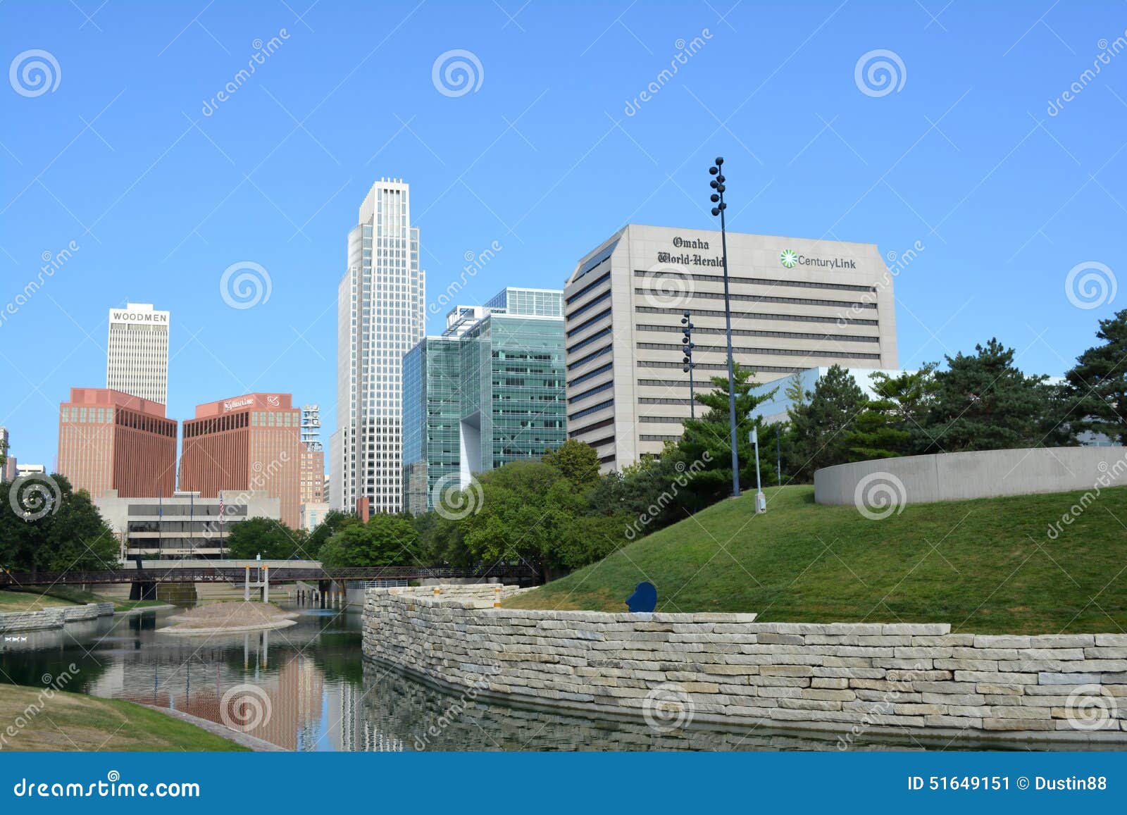 Downtown Omaha Nebraska Skyline Editorial Photo - Image of gene ...