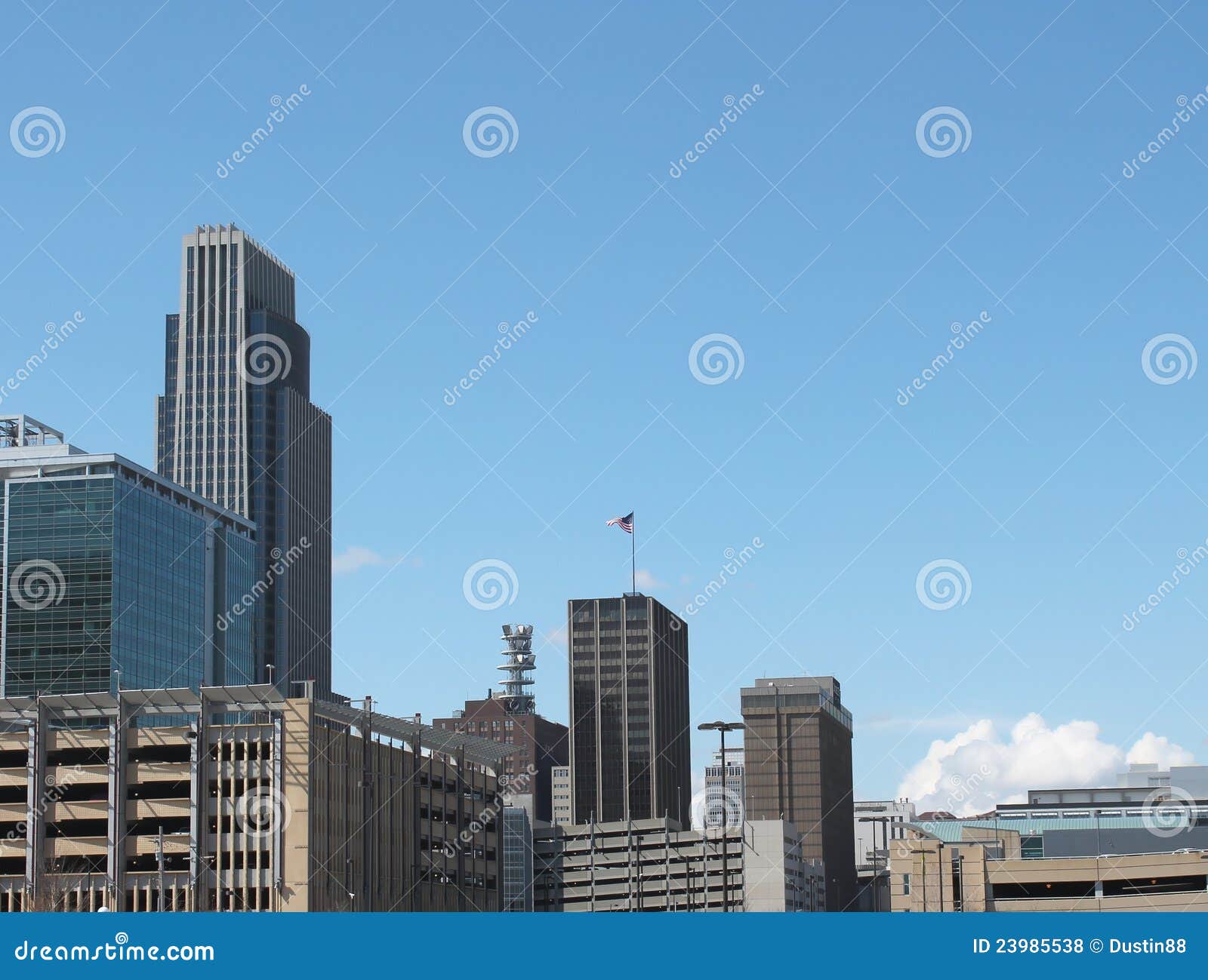 Downtown Omaha Skyline stock photo. Image of city, omaha - 23985538
