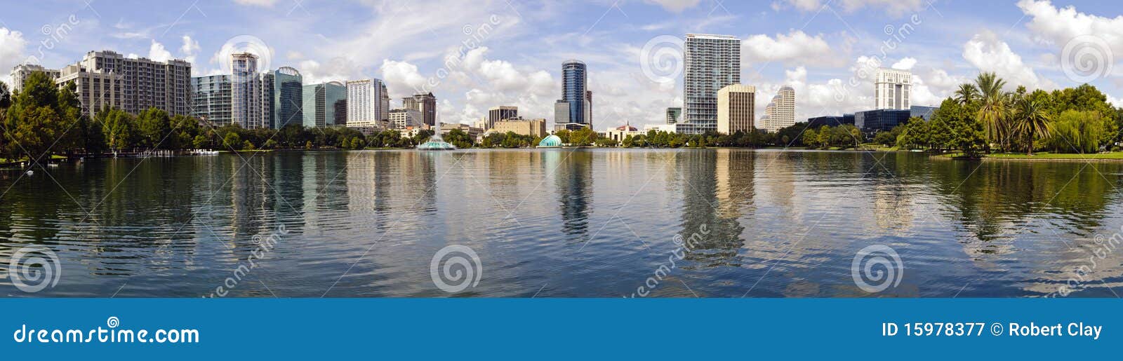 Downtown Orlando, Florida Skyline Panoramic Stock Image - Image of ...