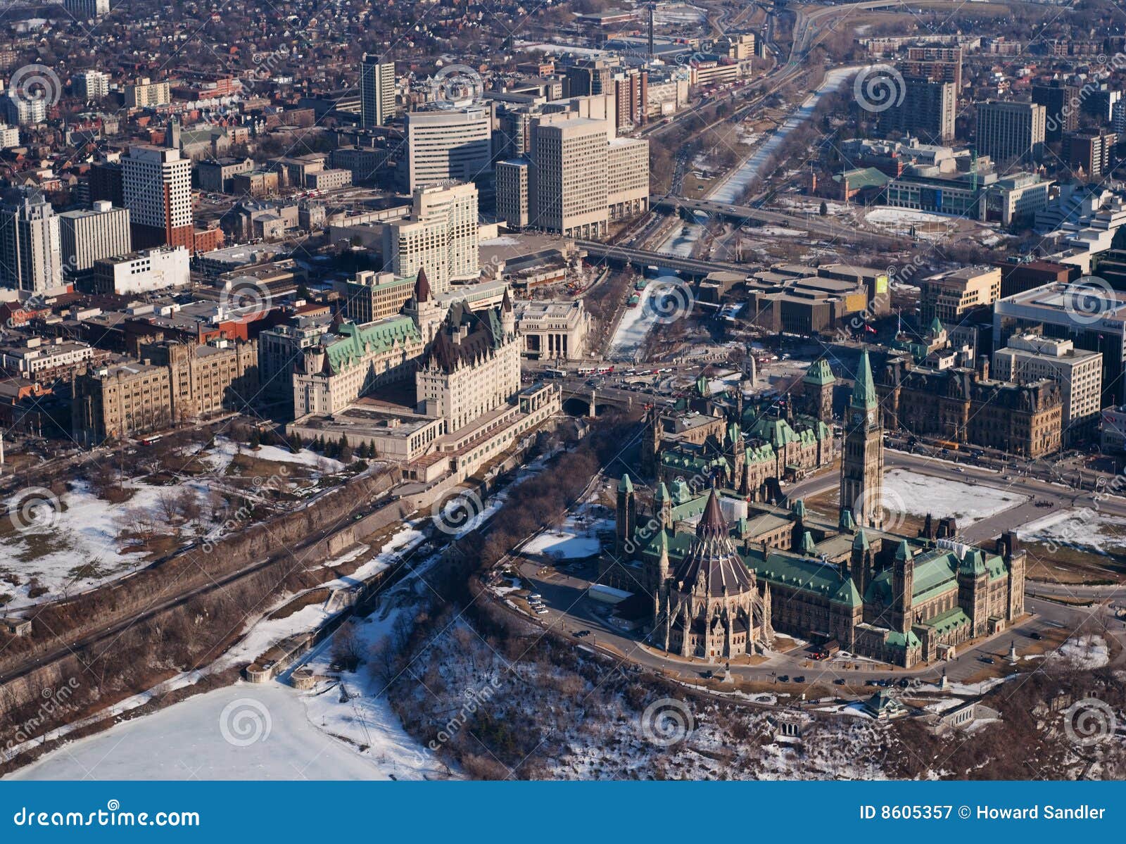 Downtown Ottawa Aerial View Stock Image - Image of ottawa, city: 8605357