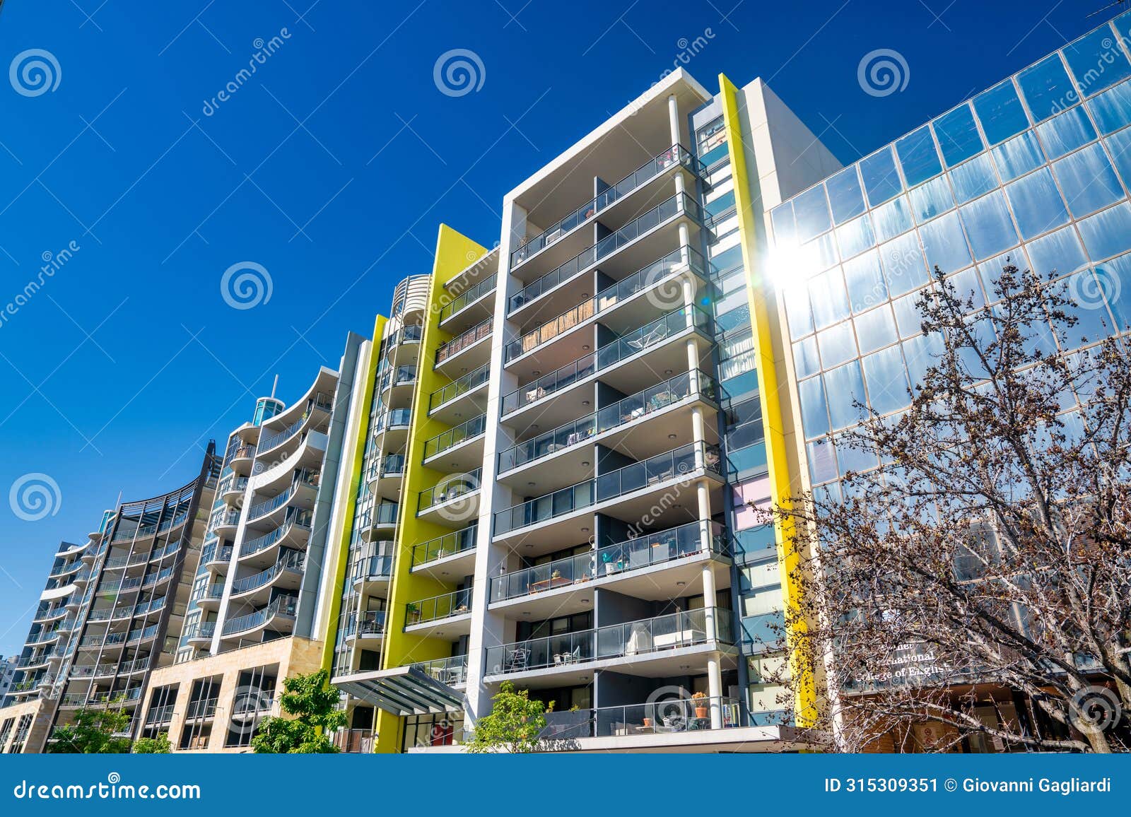 Downtown Perth Buildings on a Sunny Day Stock Image - Image of color ...