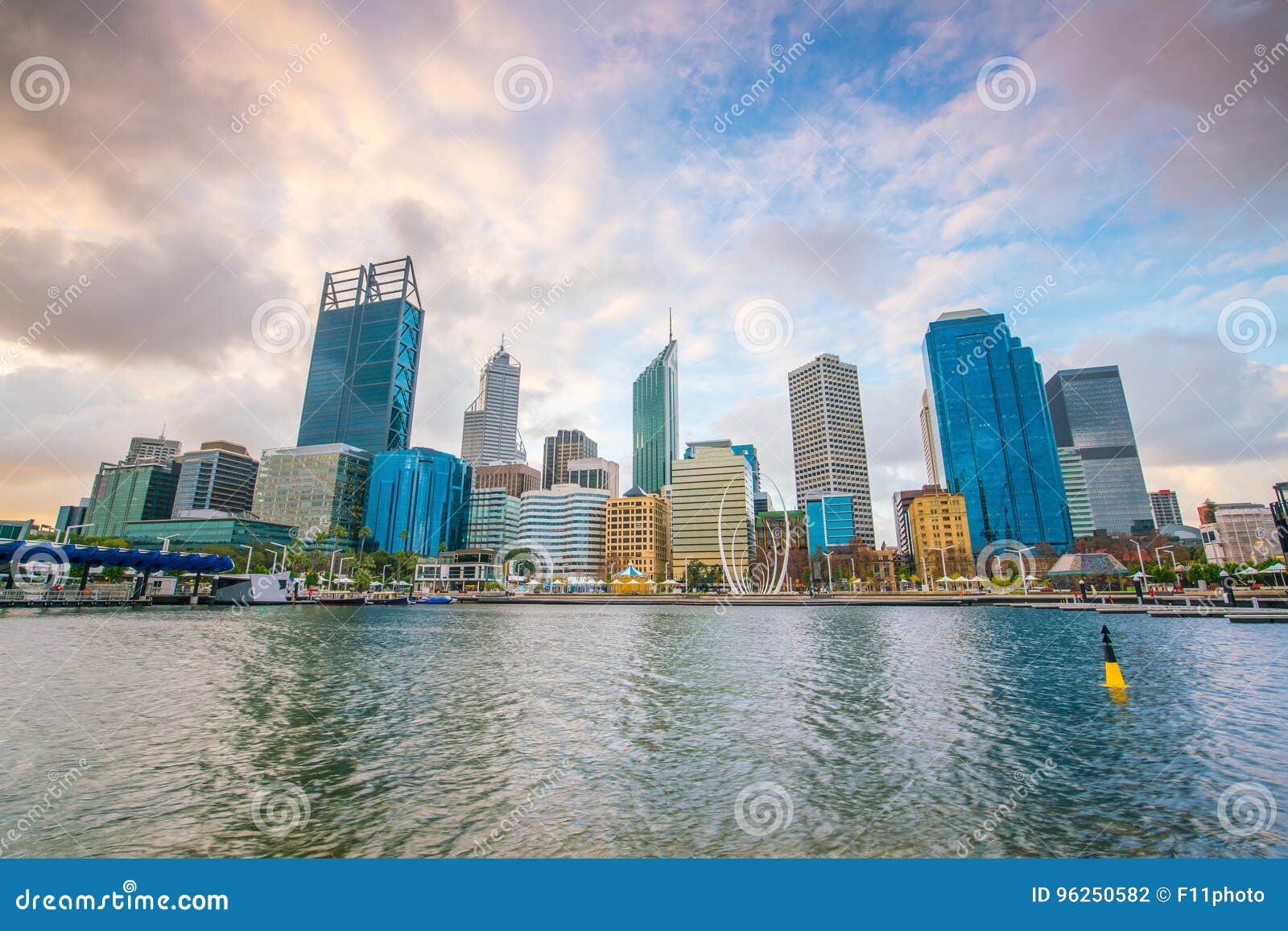 Downtown Perth Skyline in Australia Stock Photo - Image of modern ...