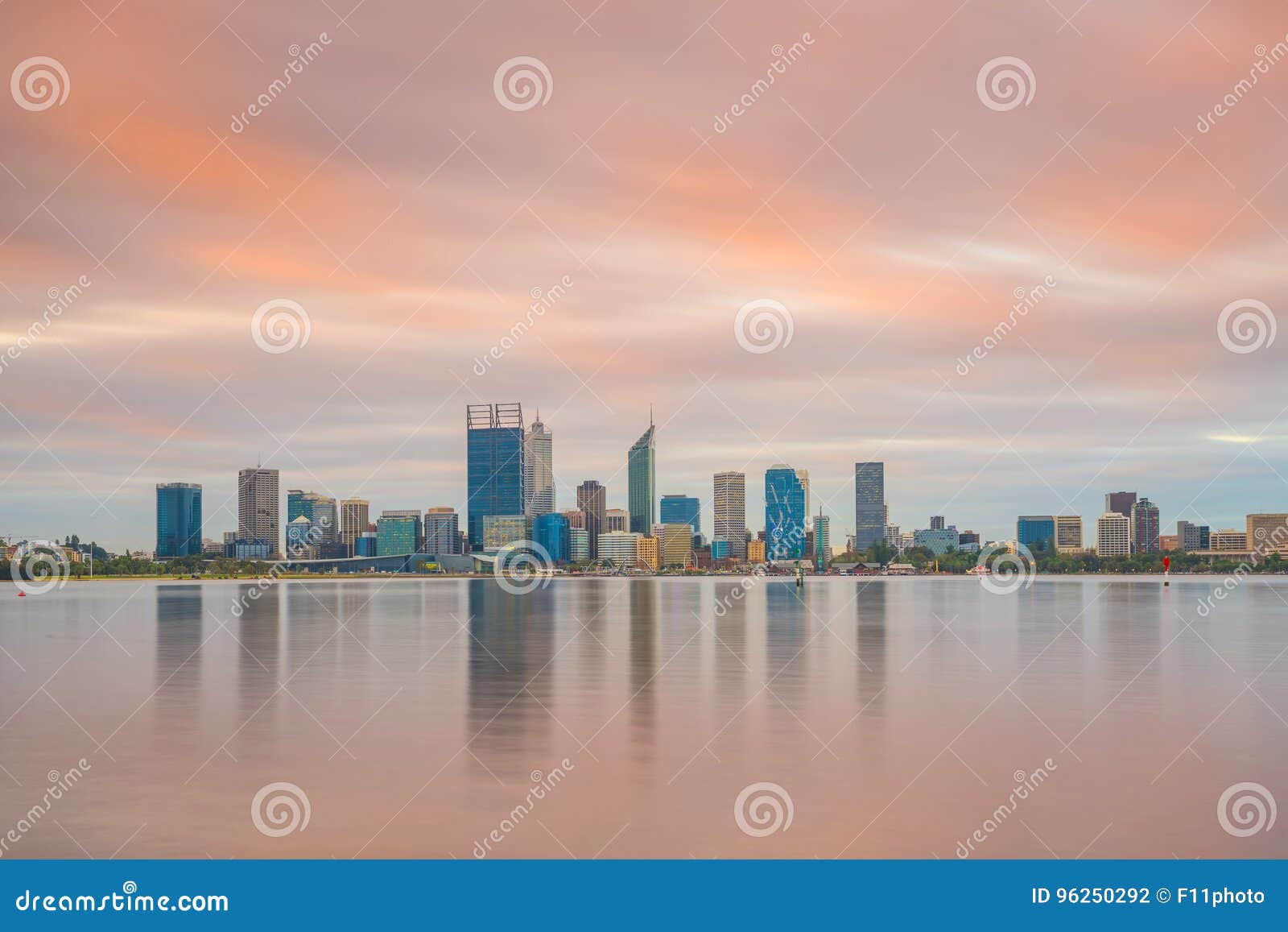 Downtown Perth Skyline in Australia Stock Photo - Image of marina, city ...