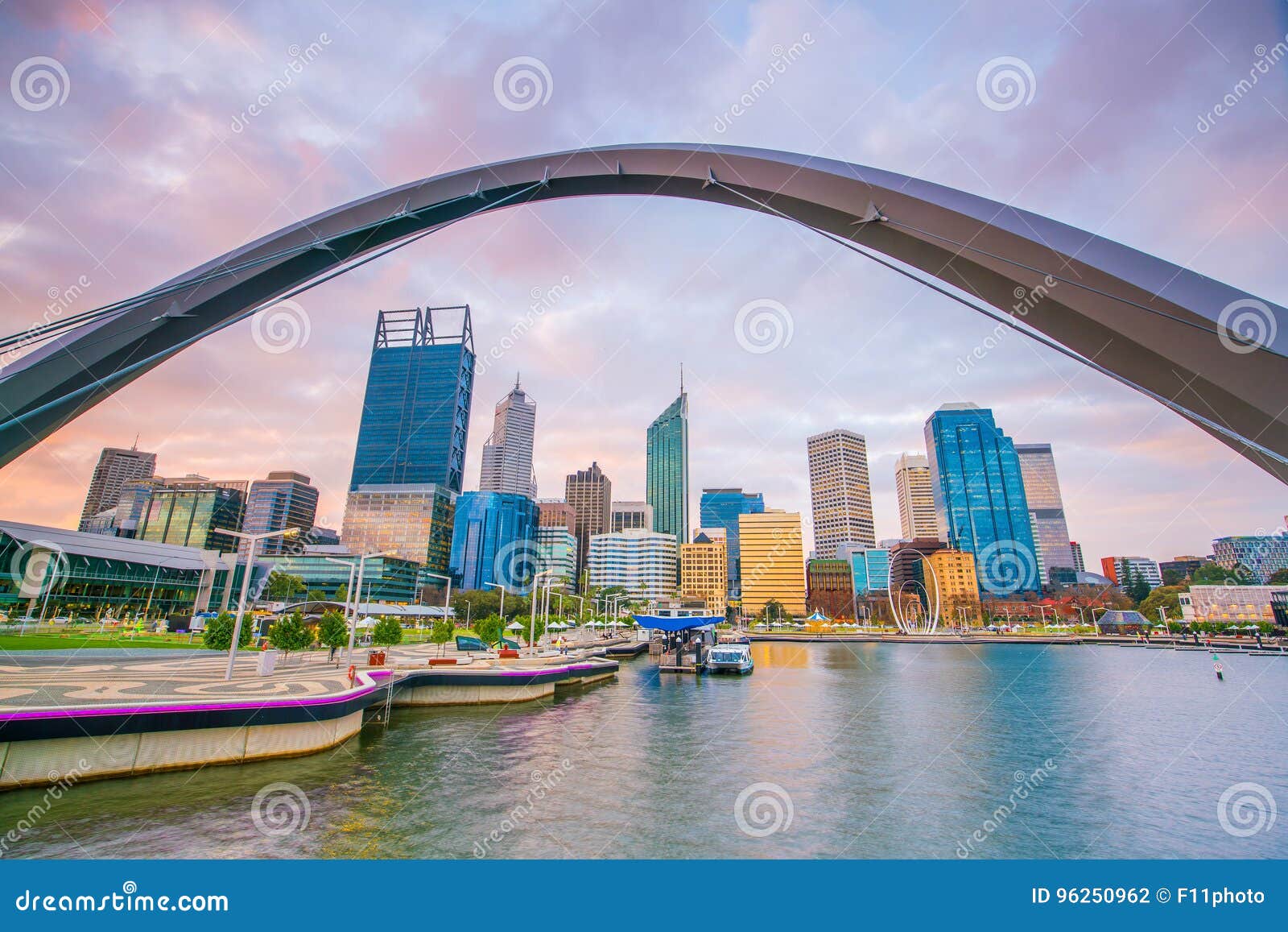 Downtown Perth Skyline in Australia Stock Photo - Image of financial ...