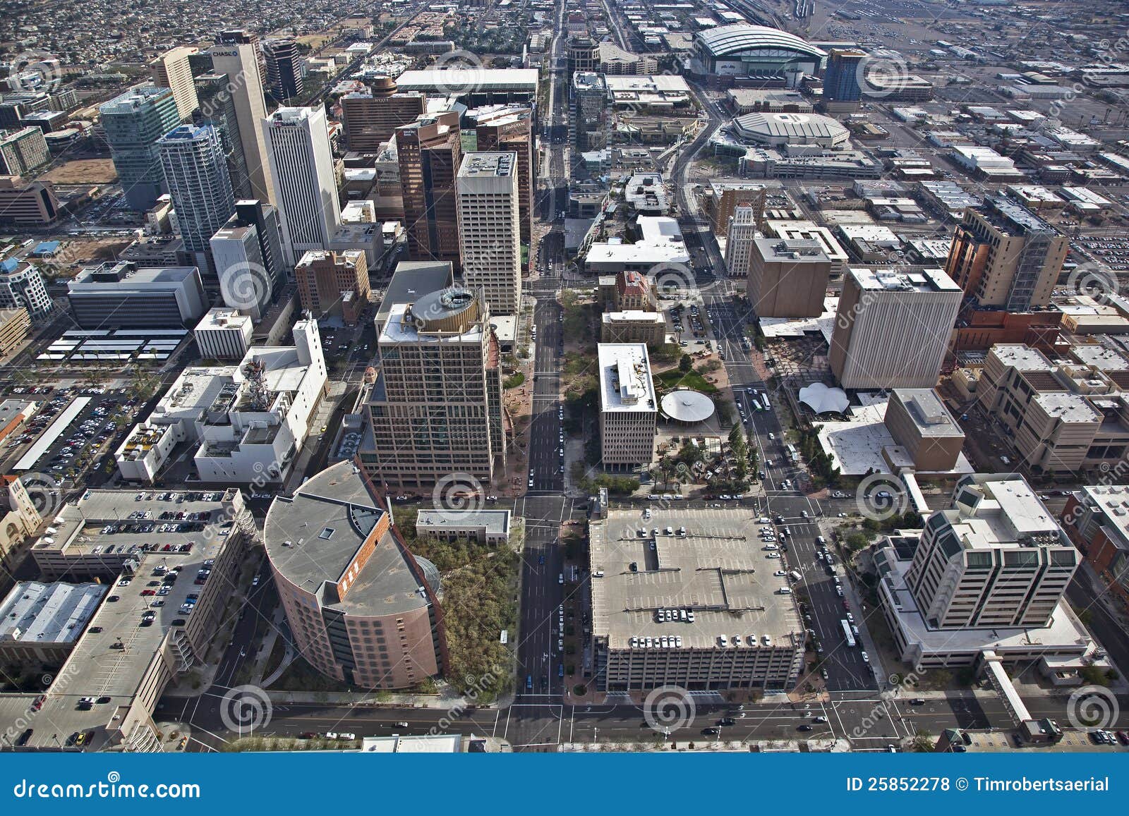 Downtown Phoenix Skyline stock photo. Image of retail - 25852278