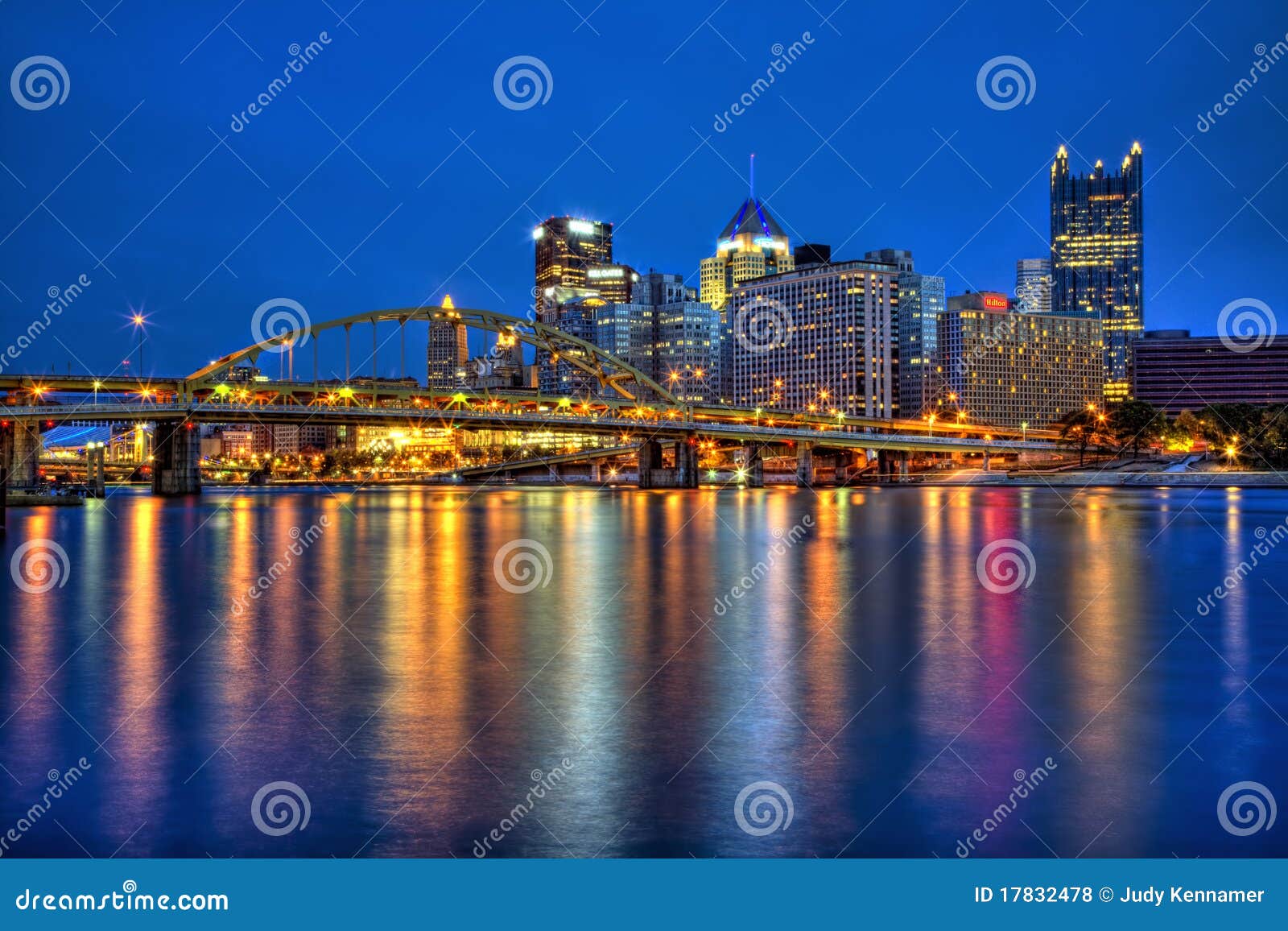 Downtown Pittsburgh, Pennsylvania At Twilight Royalty Free Stock Photos ...