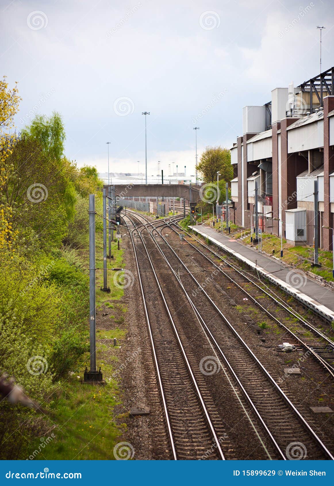 Downtown railway fork stock image. Image of rail, downtown - 15899629