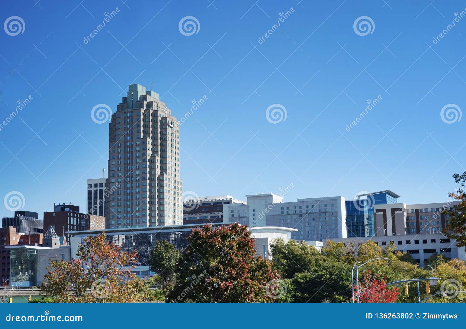 Downtown Raleigh in Autumn stock photo. Image of raleigh - 136263802