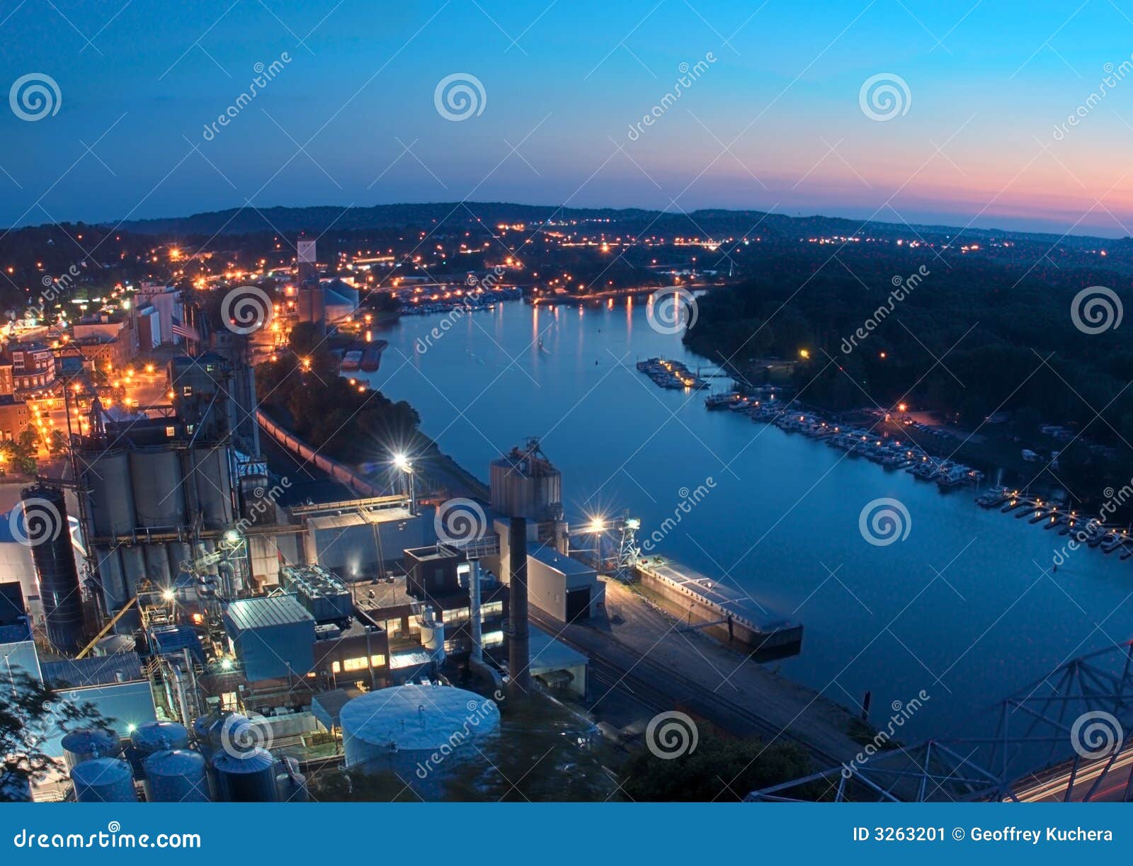 Downtown Red Wing Minnesota with Sunset Stock Image - Image of range ...