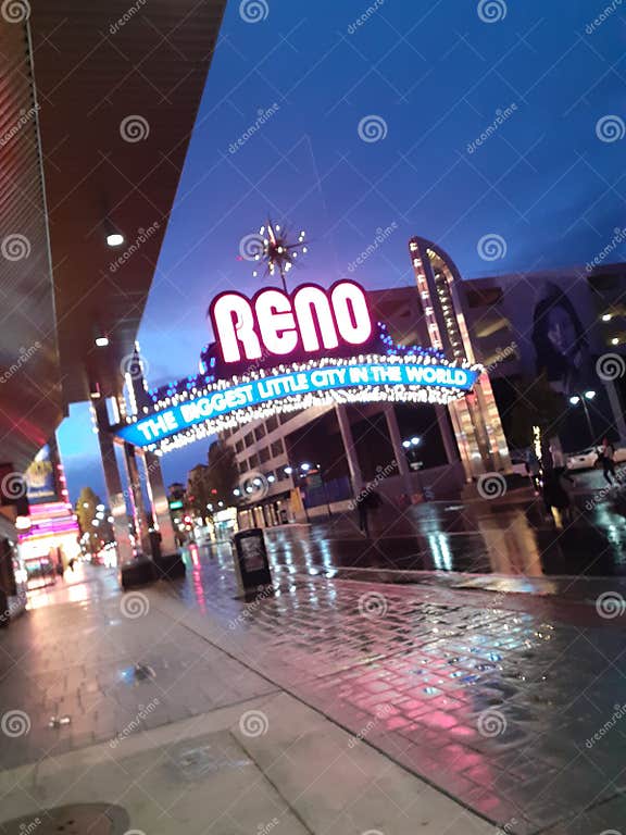 Downtown Reno editorial photo. Image of signage, advertising - 188963246