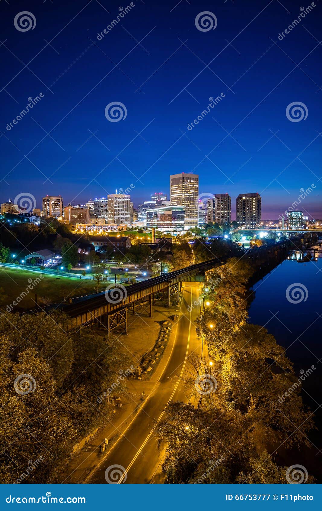 Downtown Richmond, Virginia Skyline Stock Image - Image of time ...