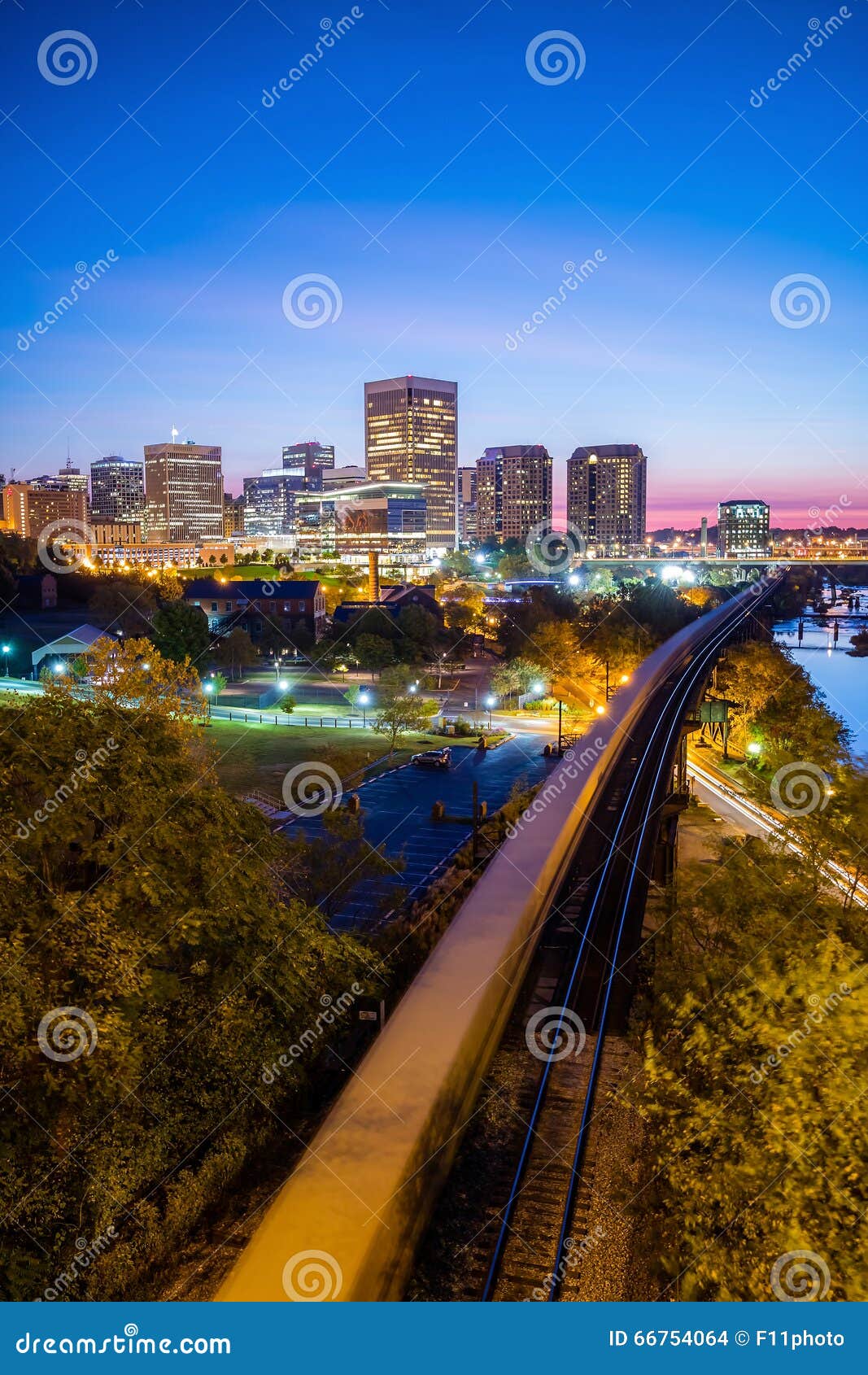Downtown Richmond, Virginia Skyline Stock Photo - Image of travel, road ...