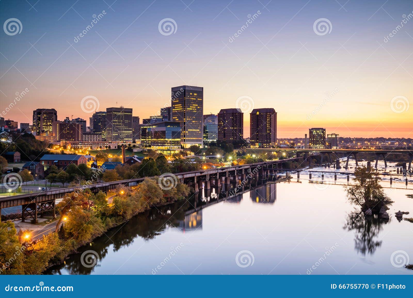 Downtown Richmond, Virginia Skyline Stock Photo - Image of cityscape ...