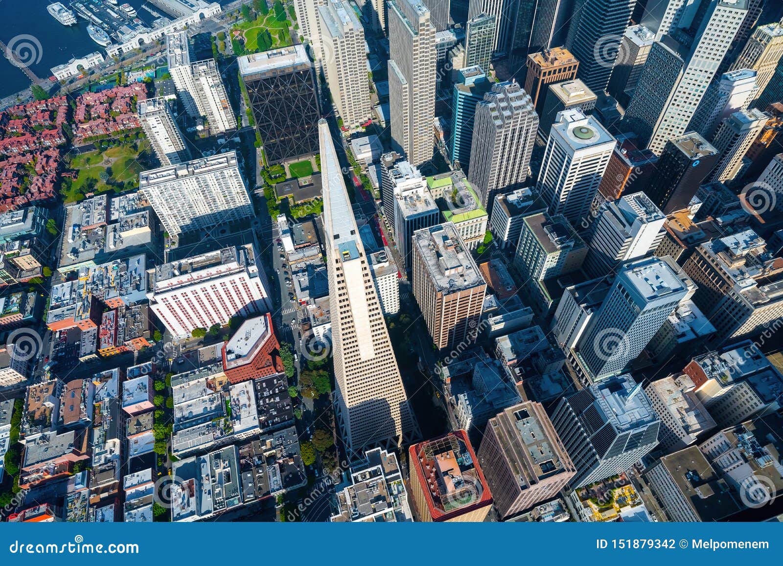 Downtown San Francisco Aerial View Editorial Photography - Image of ...
