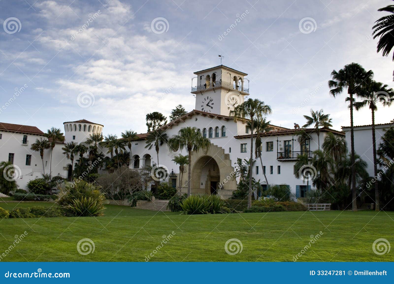 Downtown Santa Barbara Architecture Stock Image - Image of vacation ...