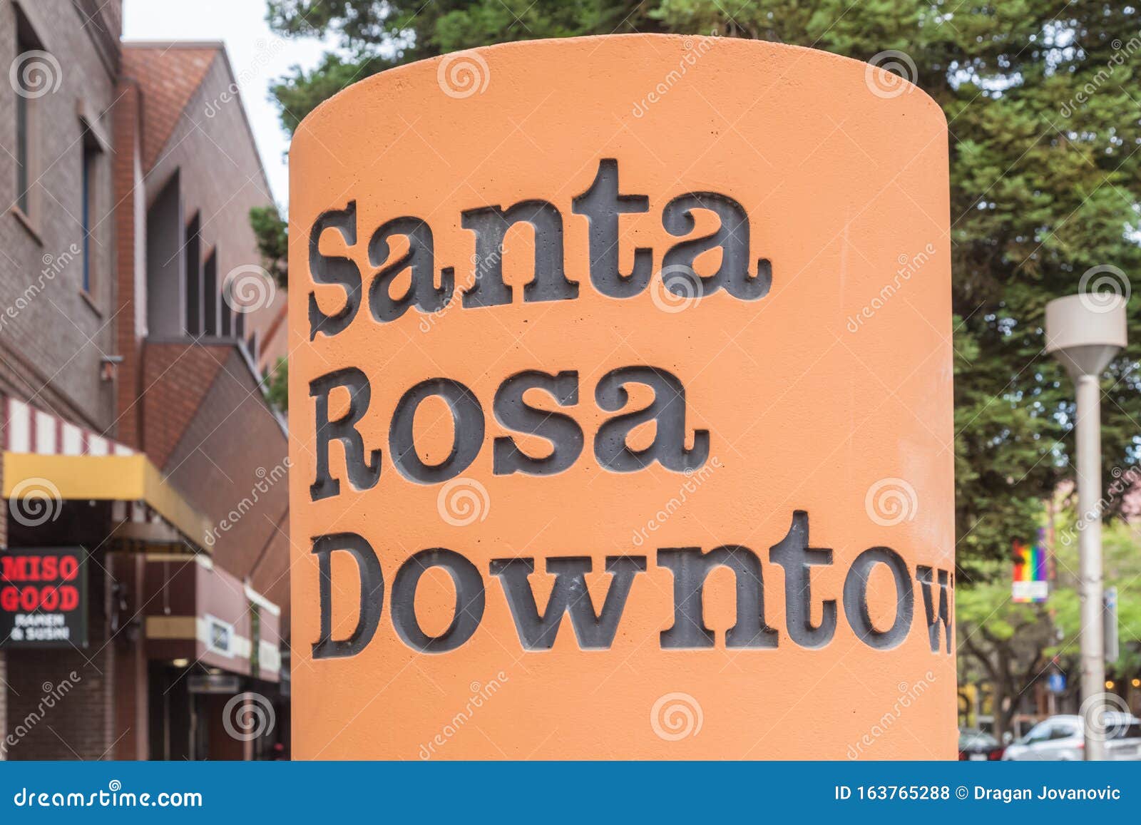 Downtown Santa Rosa,CA editorial stock photo. Image of valleyca - 163765288