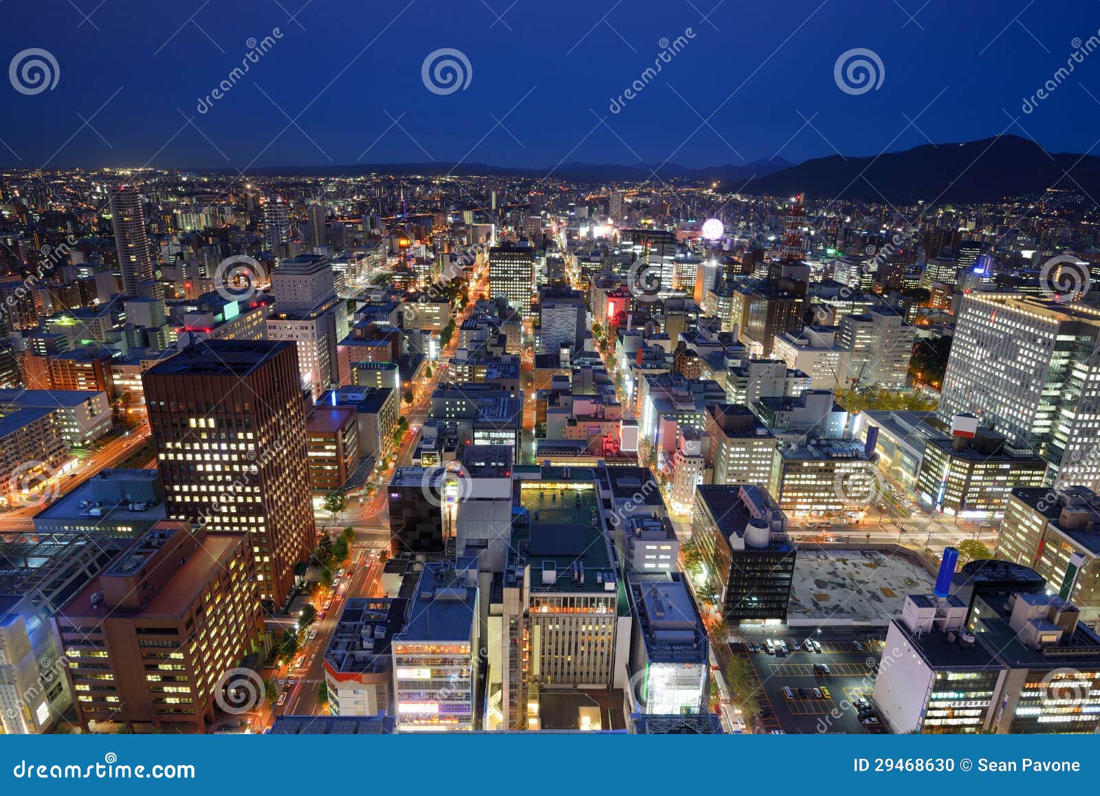 Downtown Sapporo Cityscape stock photo. Image of city - 29468630