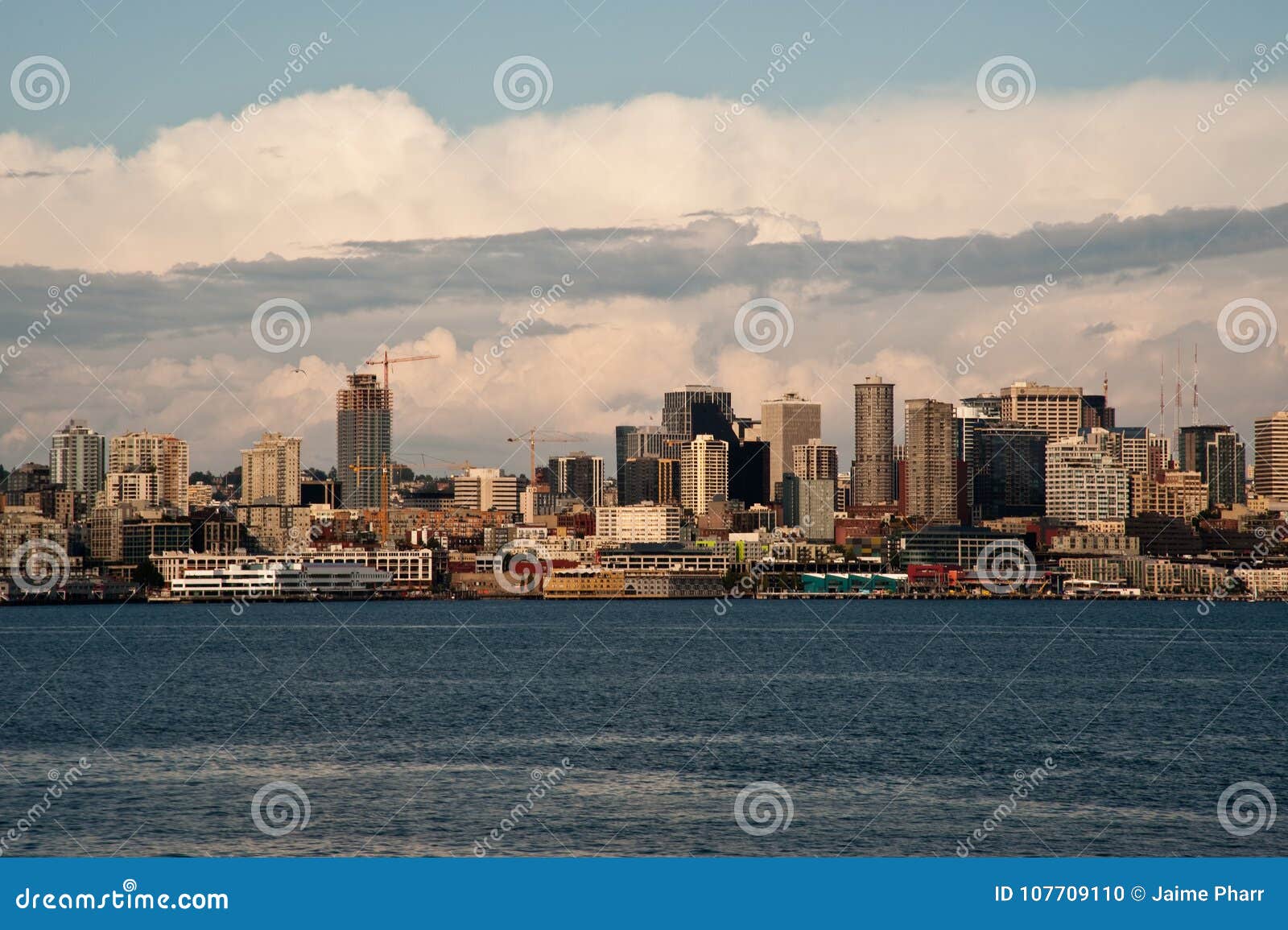 Dowtown Seattle skyline stock photo. Image of washington - 107709110