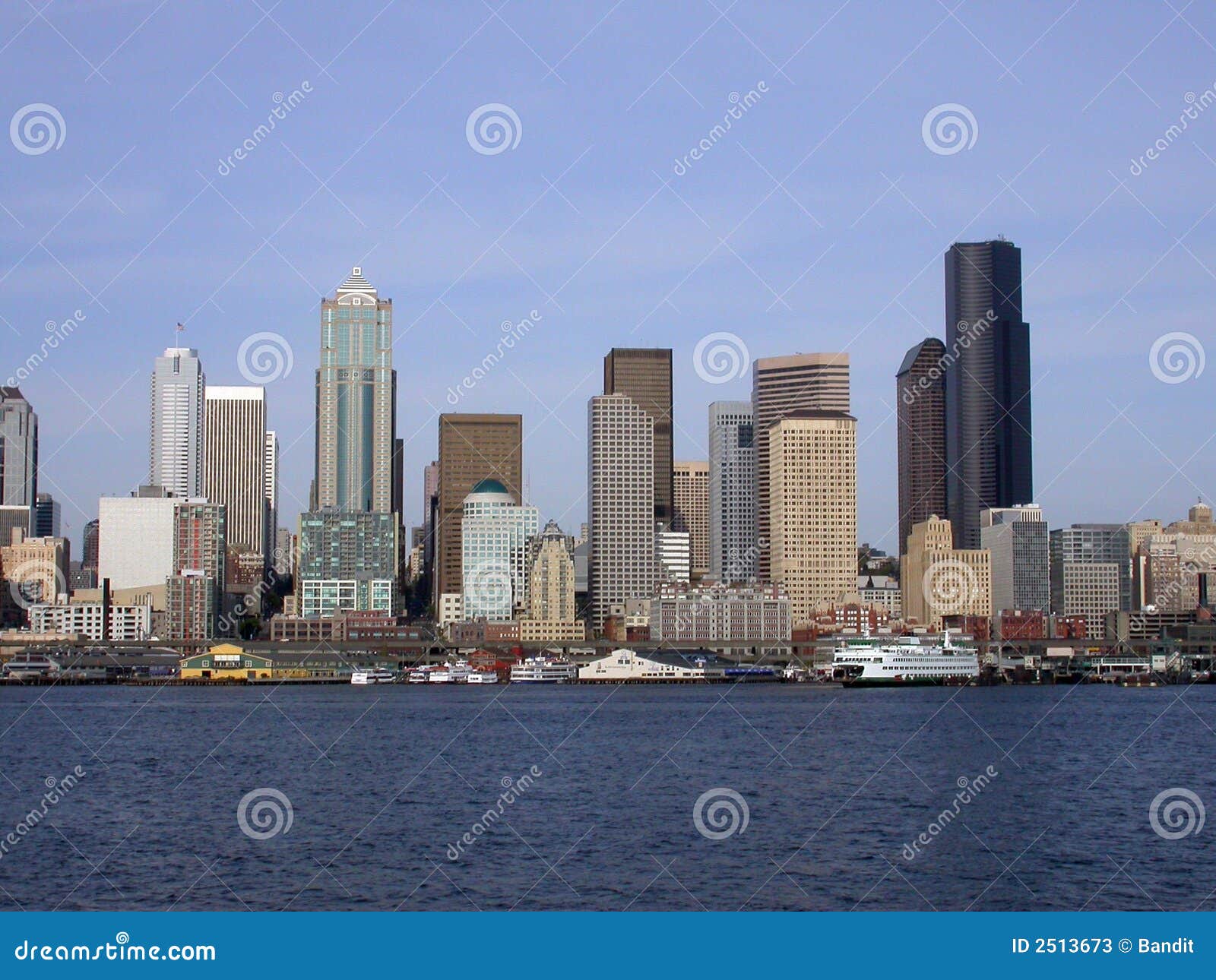 Downtown Seattle, Washington Stock Image - Image of buildings, sound ...