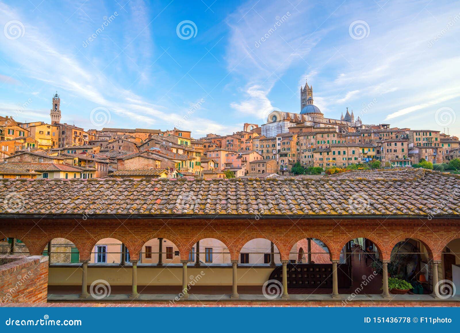 Downtown Siena Skyline in Italy Stock Photo - Image of medieval ...