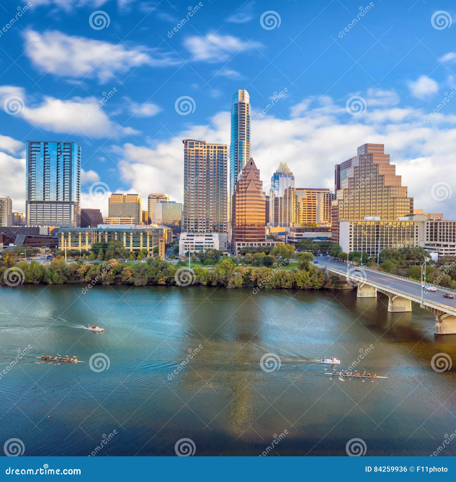 Downtown Skyline of Austin, Texas Stock Photo - Image of boat ...
