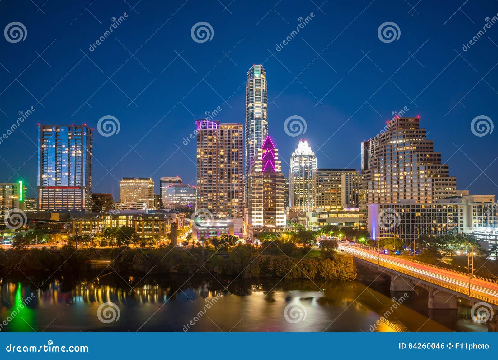 Downtown Skyline of Austin, Texas Stock Photo - Image of scenery, night ...