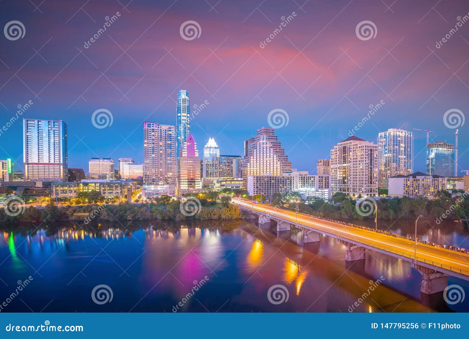 Downtown Skyline of Austin, Texas in USA from Top View Stock Photo ...