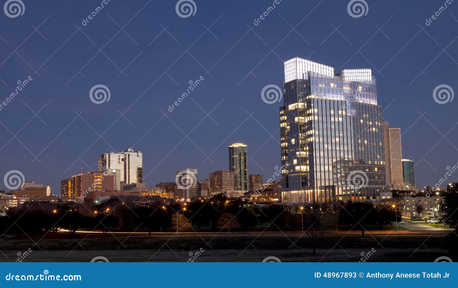 Downtown Skyline of Ft Worth, Texas Stock Image - Image of states ...