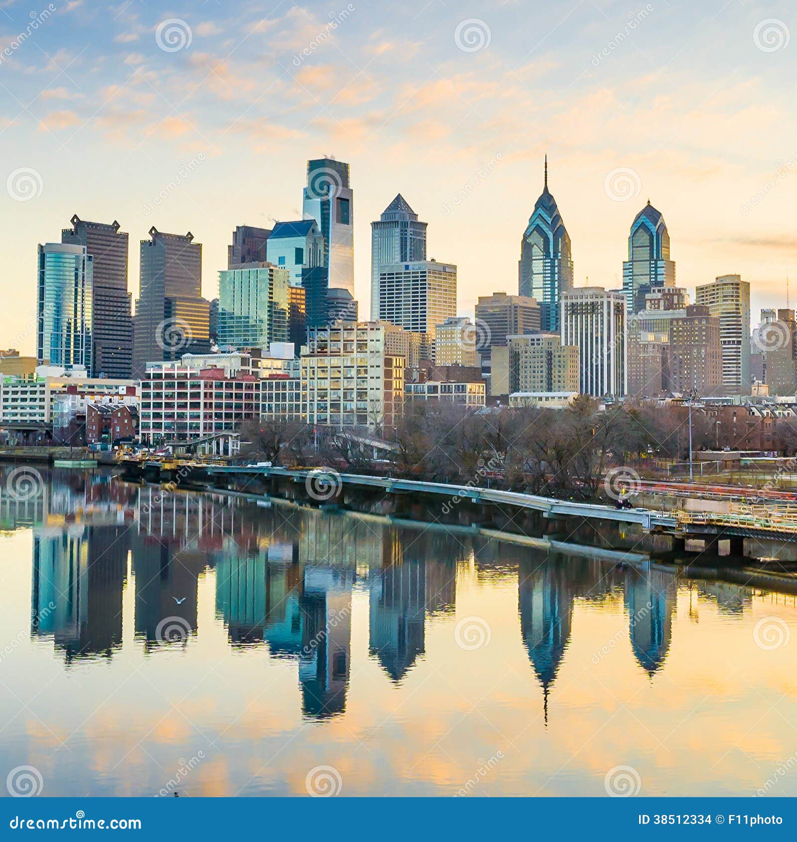 Downtown Skyline of Philadelphia, Pennsylvania. Stock Photo - Image of ...