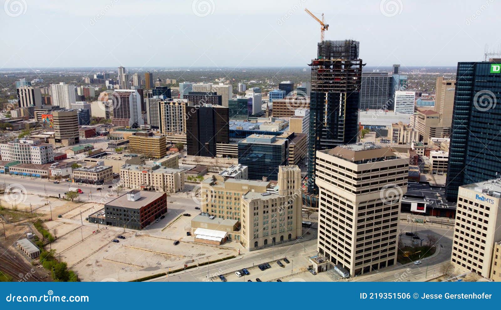 Downtown Skyline of Winnipeg Manitoba Canada Editorial Photo - Image of ...