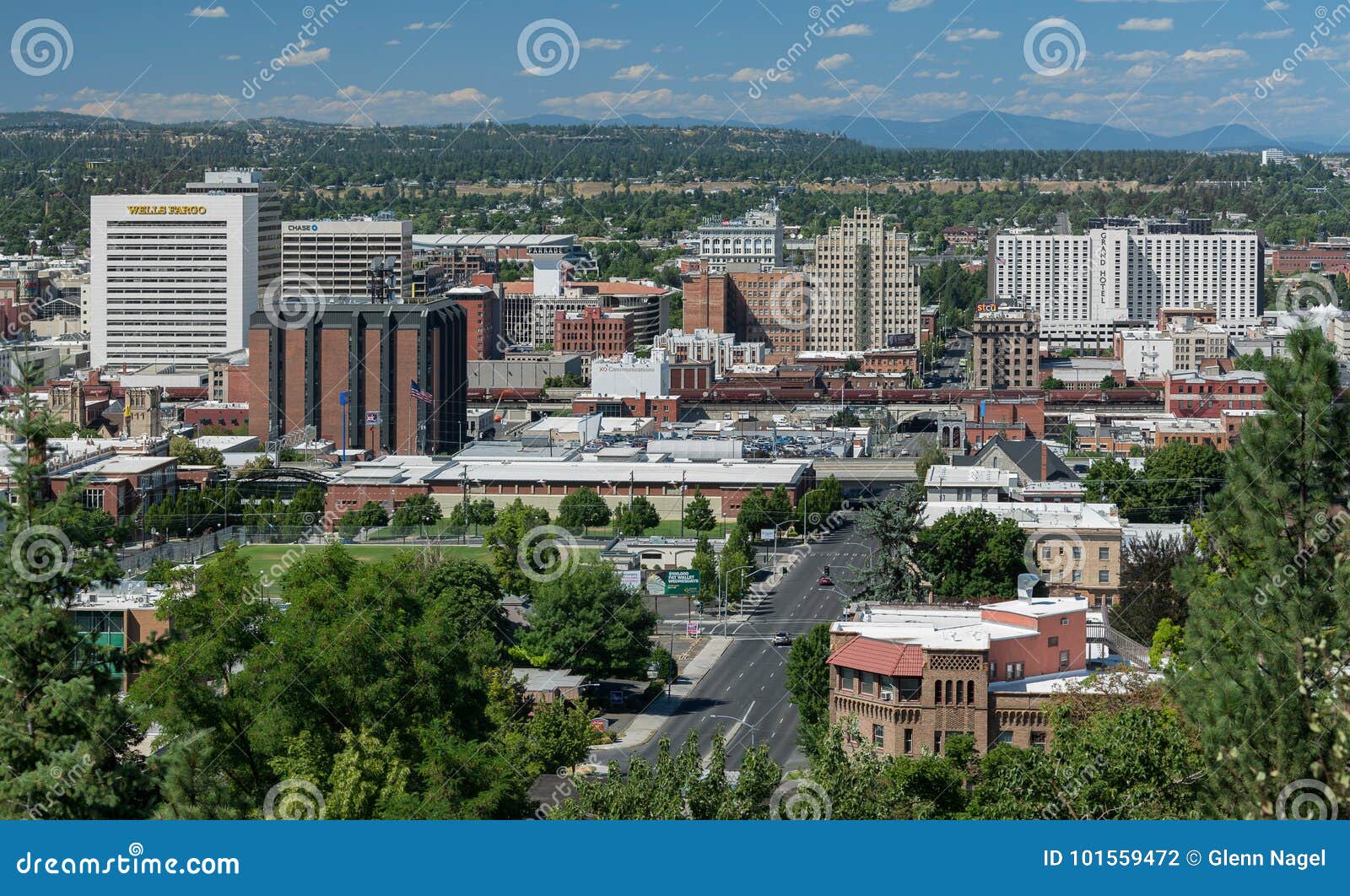 Downtown Spokane editorial photography. Image of united - 101559472