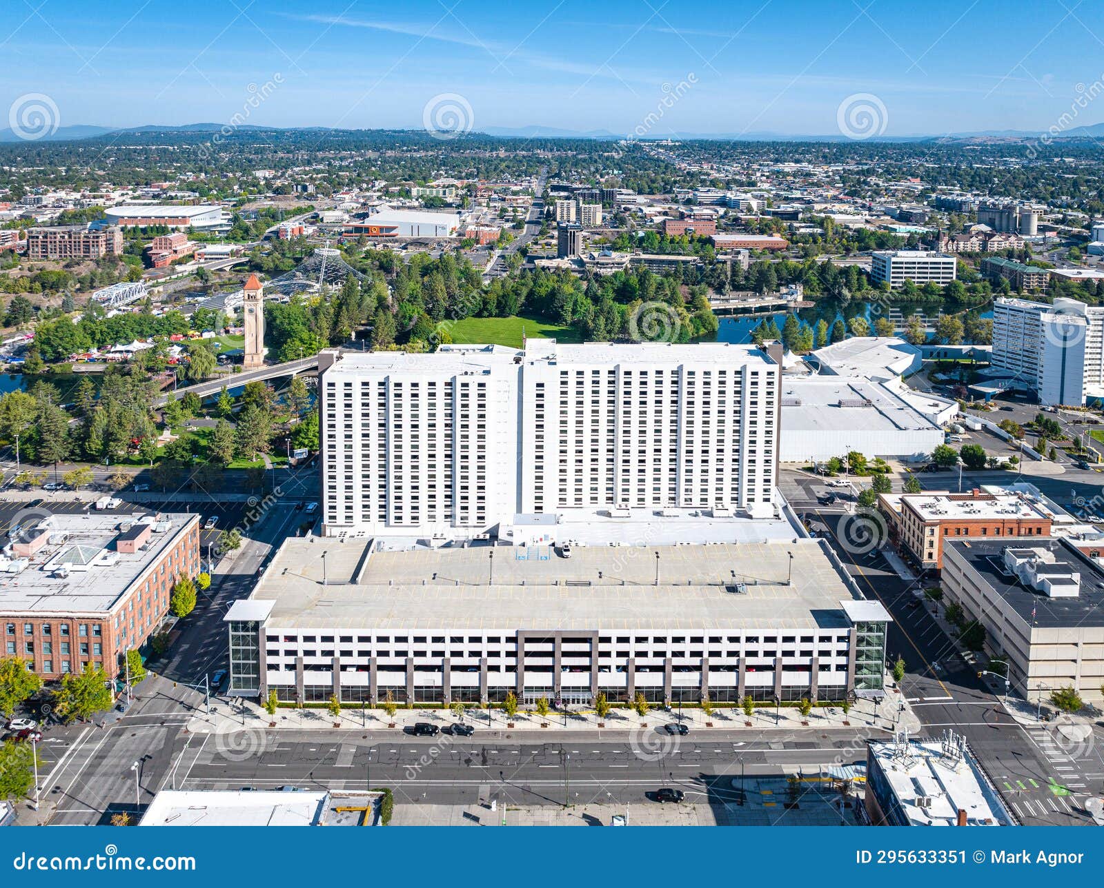 Downtown Spokane Washington Buildings Center Stock Image - Image of ...