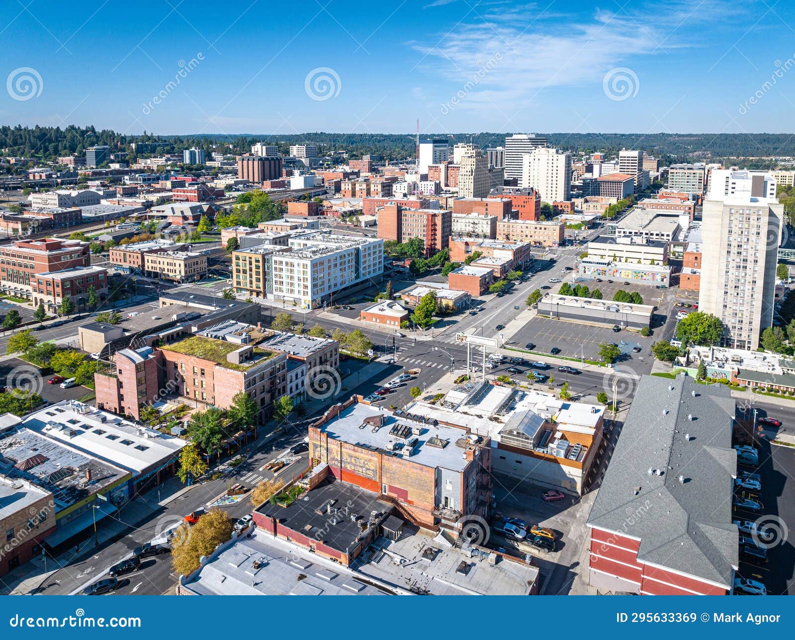 Downtown Spokane Washington Buildings Center Stock Image - Image of ...